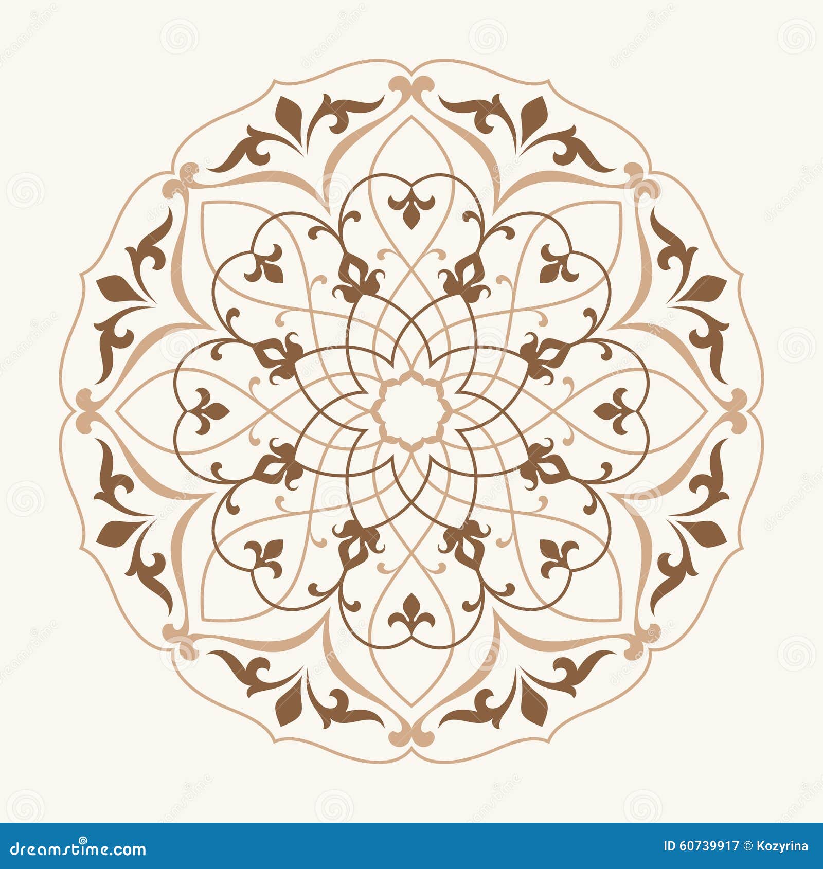 Ornamental round pattern stock vector. Illustration of cover - 60739917