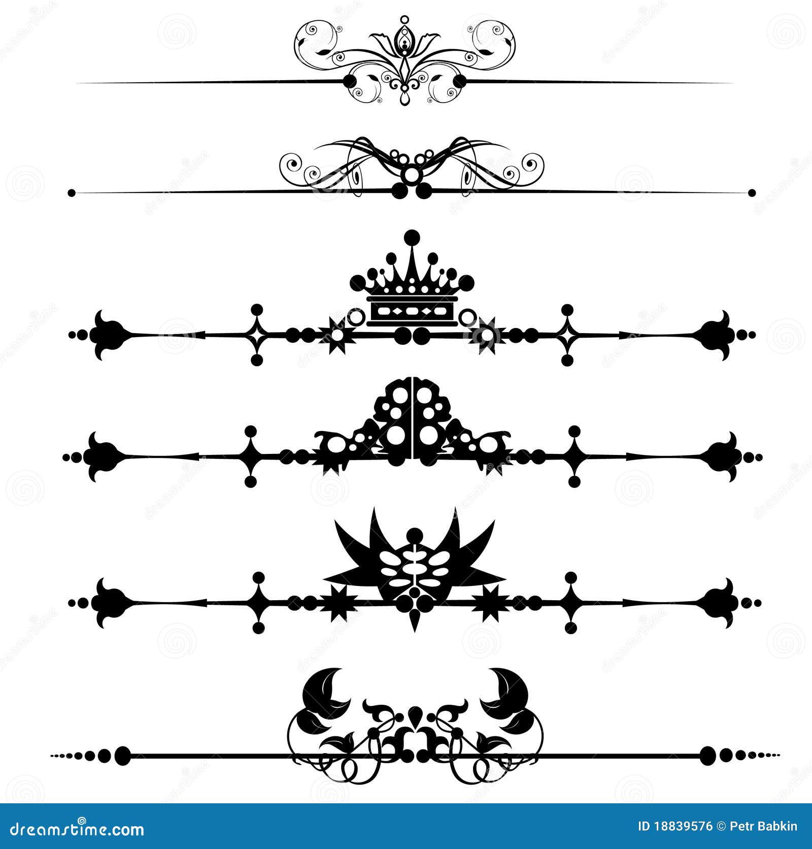Ornamental Rule lines stock vector. Illustration of luxury - 18839576