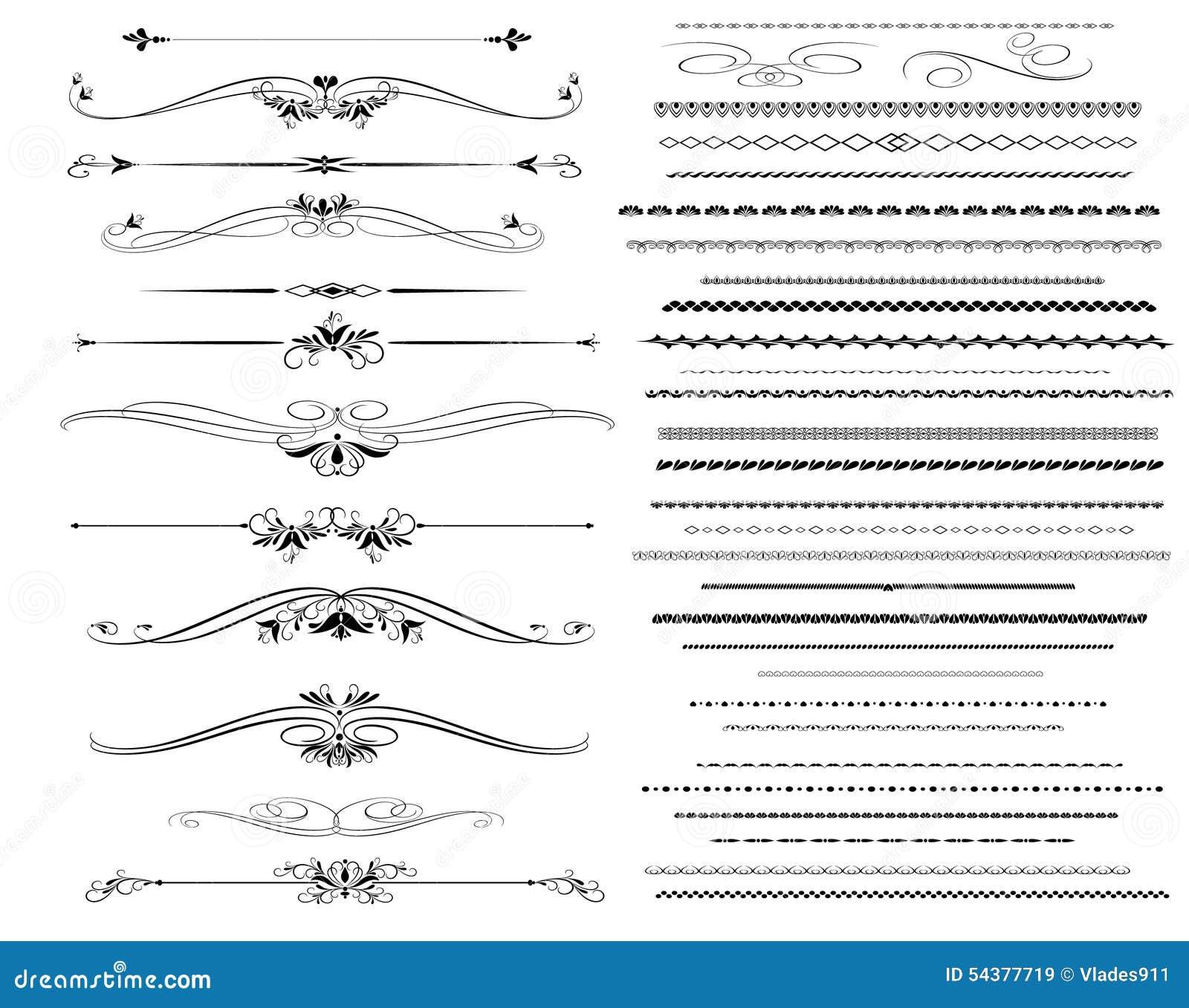 Ornamental Rule Lines Cartoon Vector | CartoonDealer.com #42122621