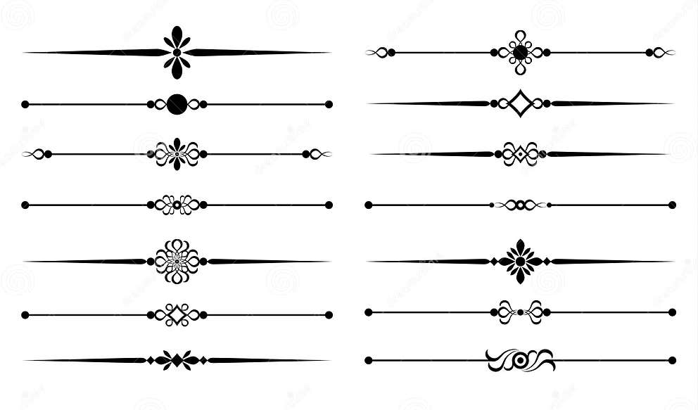 Ornamental rules stock vector. Illustration of drawing - 97006572