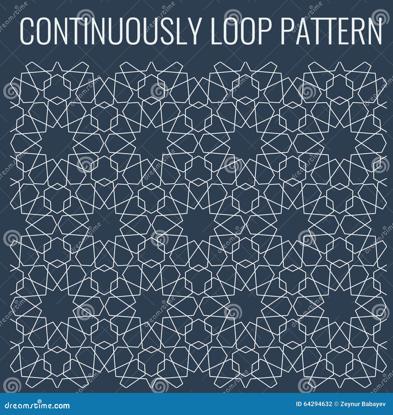 Ornamental Seamless Loop Arabic or Islamic Geometric Pattern Tiles ...