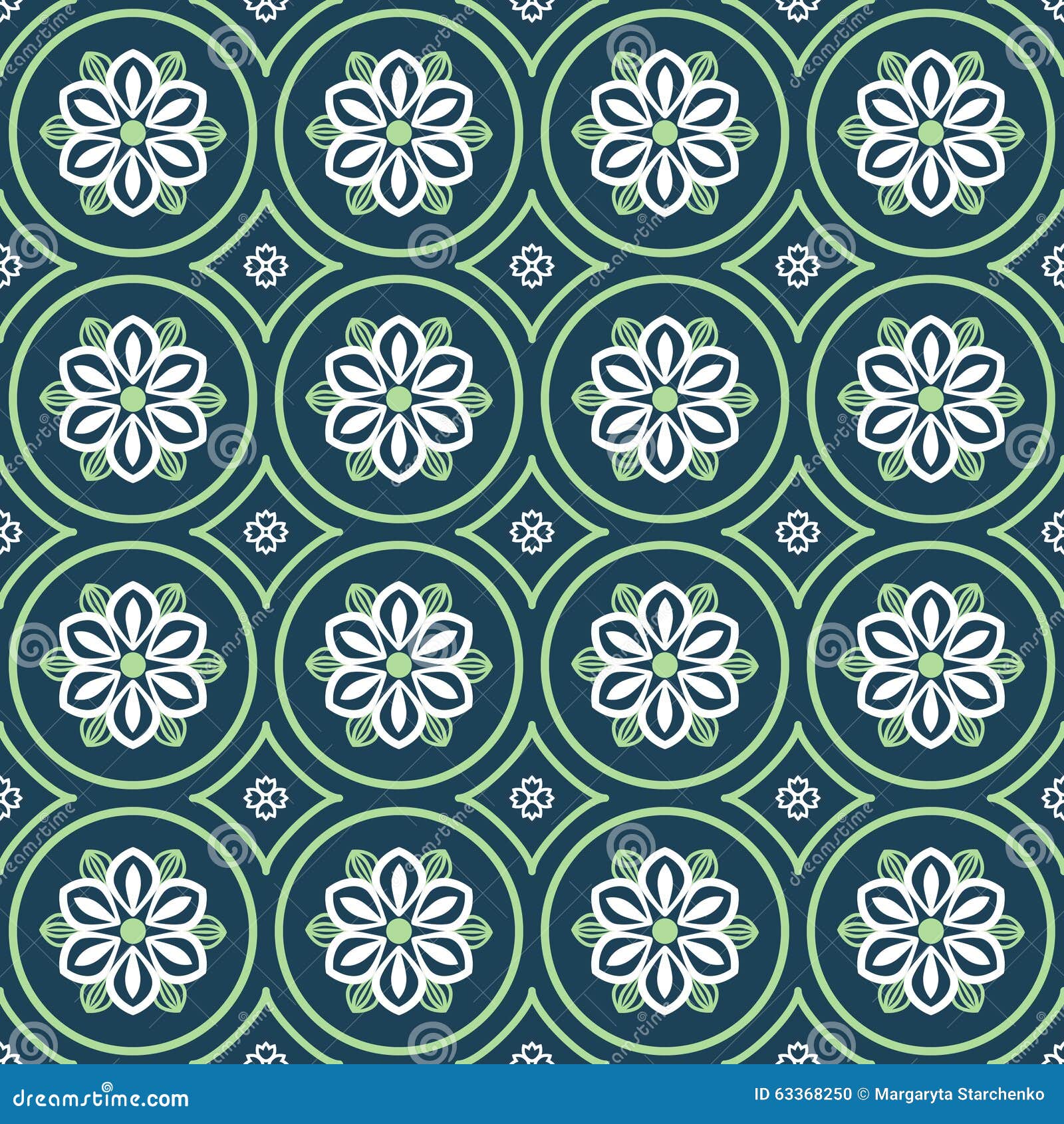 Ornamental Seamless Pattern Stock Vector - Illustration of circle ...