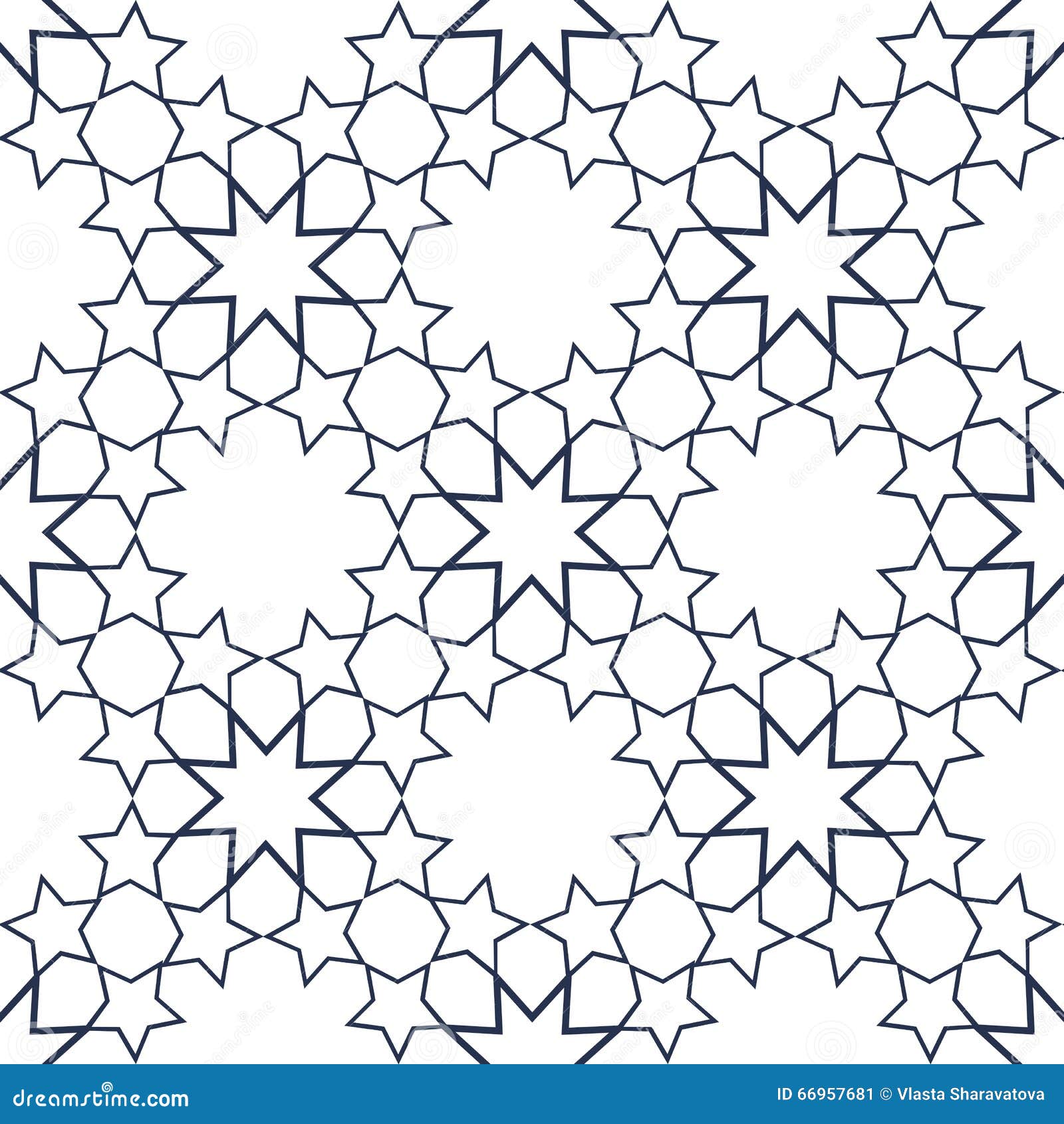 Ornamental Seamless Pattern in Islamic Style. Vector Abstract ...