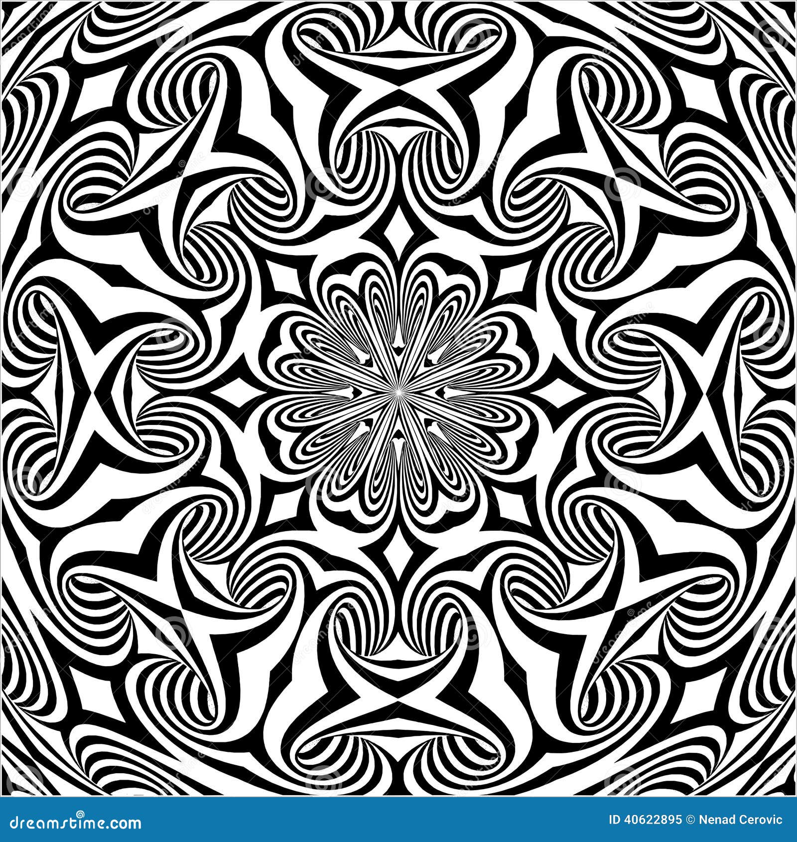 Ornamental Seamless Swirl Pattern Vector Stock Vector - Illustration of ...
