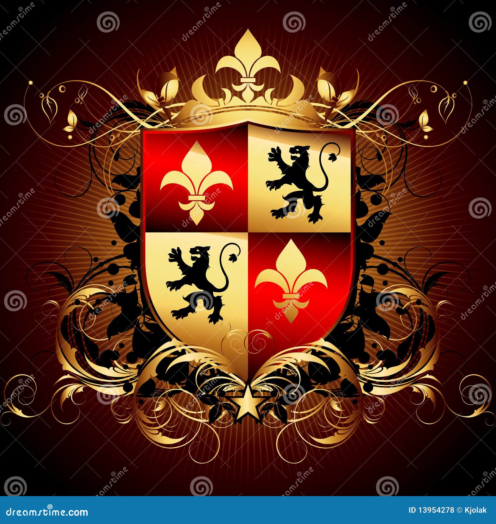 Ornamental shield stock vector. Illustration of ornate - 13954278