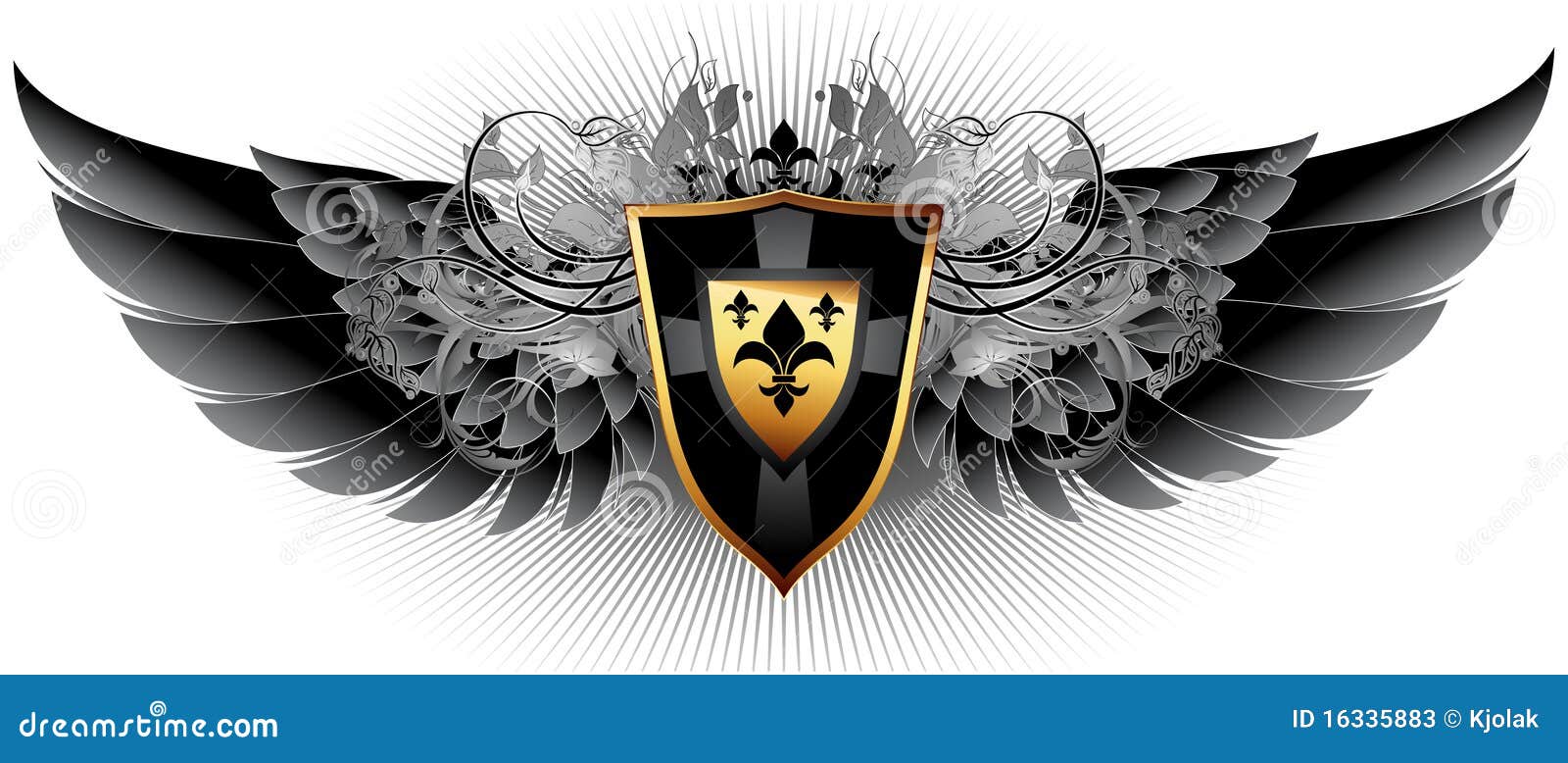 Ornamental shield stock vector. Illustration of medieval - 16335883