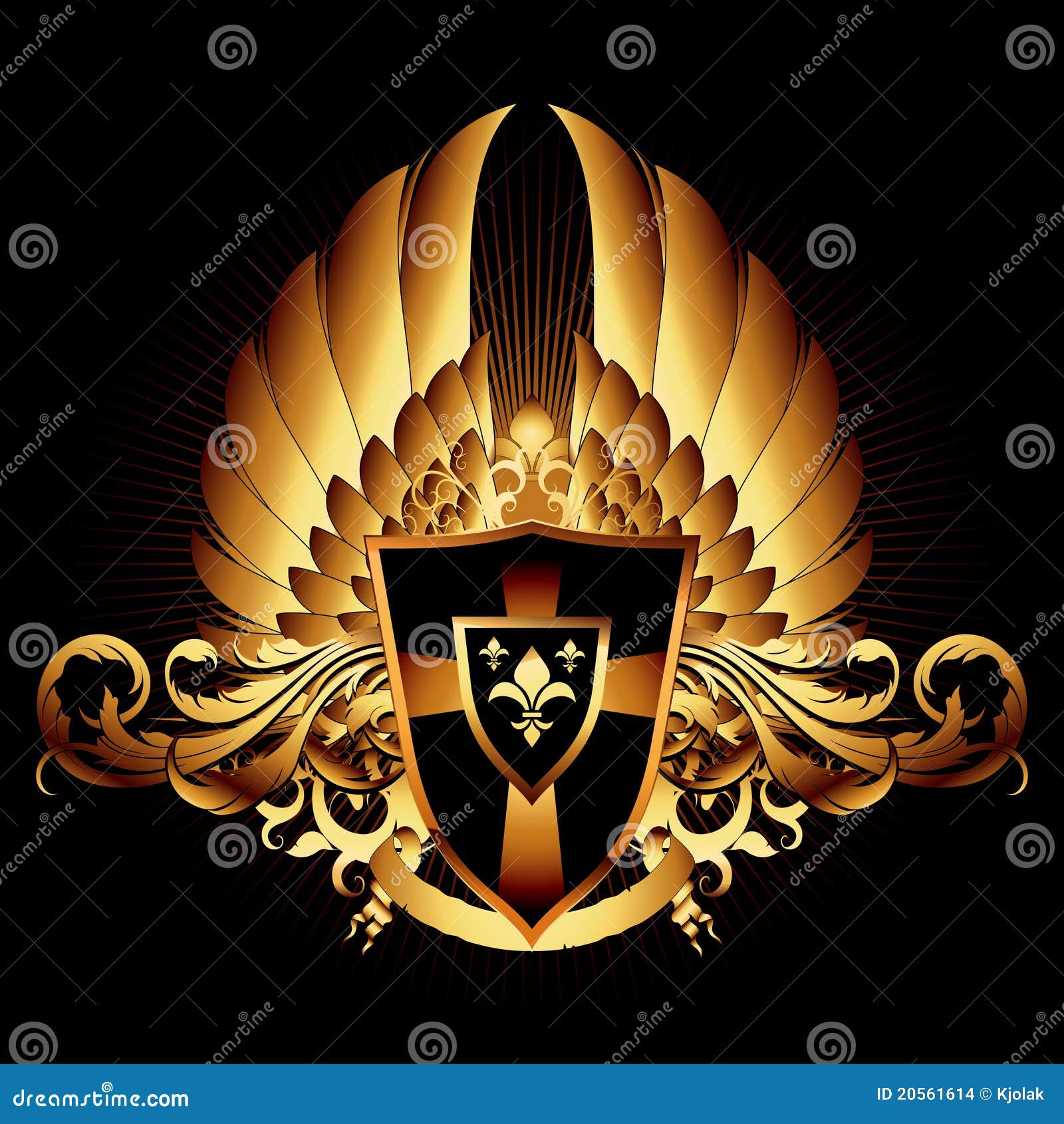 Ornamental shield stock vector. Illustration of design - 20561614