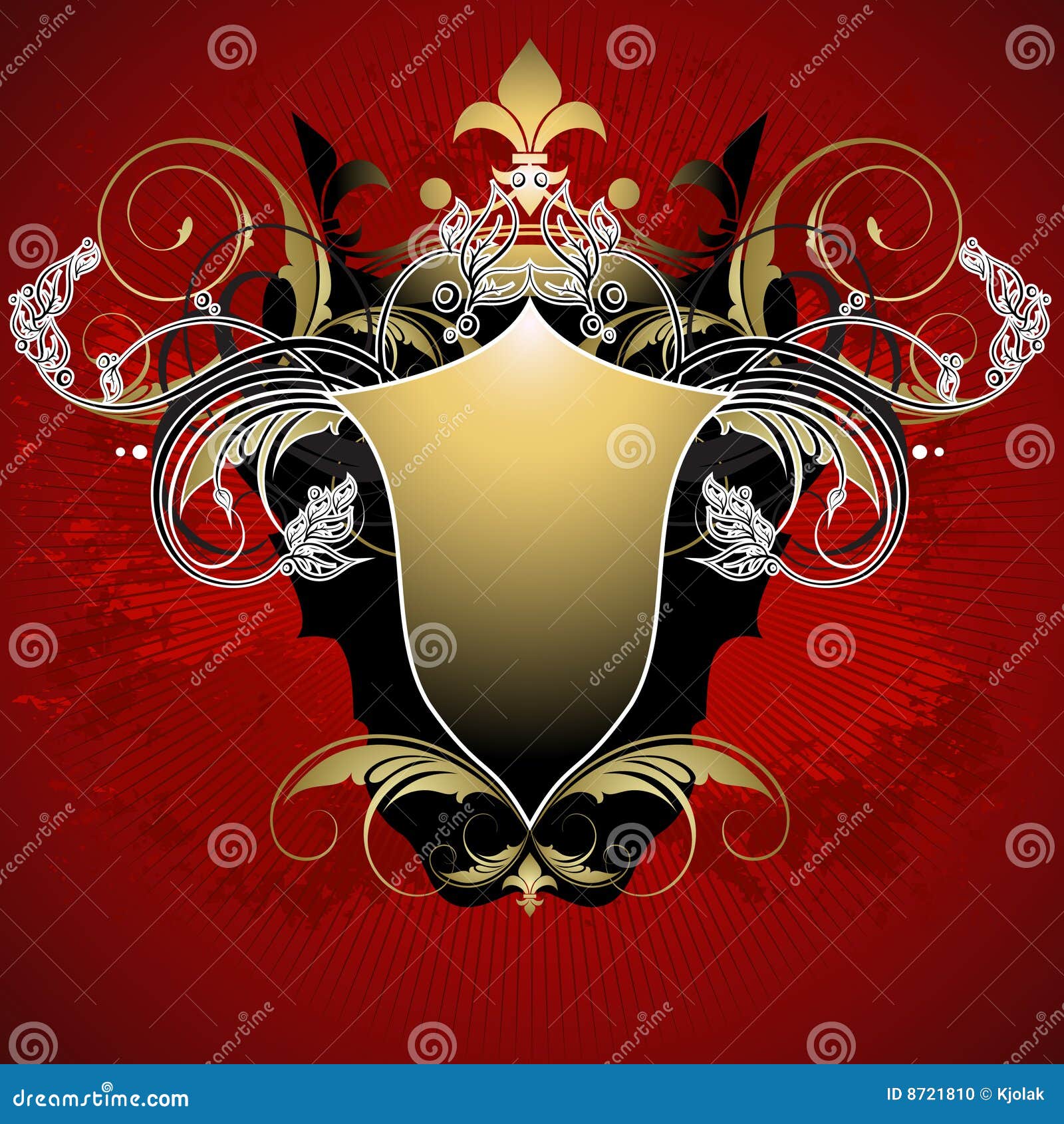 Ornamental shield stock vector. Illustration of heraldic - 8721810