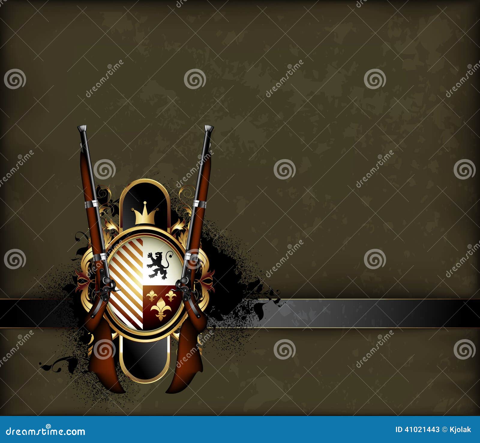 Ornamental Shield with Arms Stock Vector - Illustration of shield ...