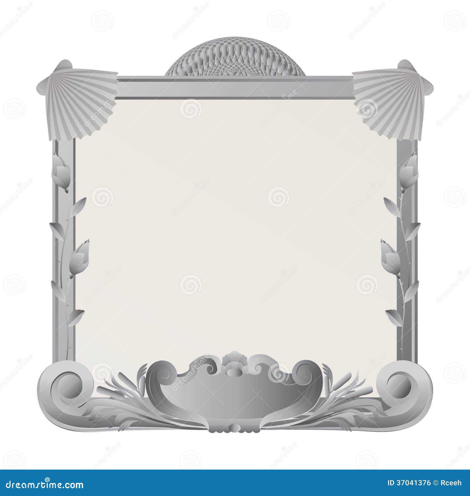 Ornamental stone frame stock vector. Illustration of invitation - 37041376