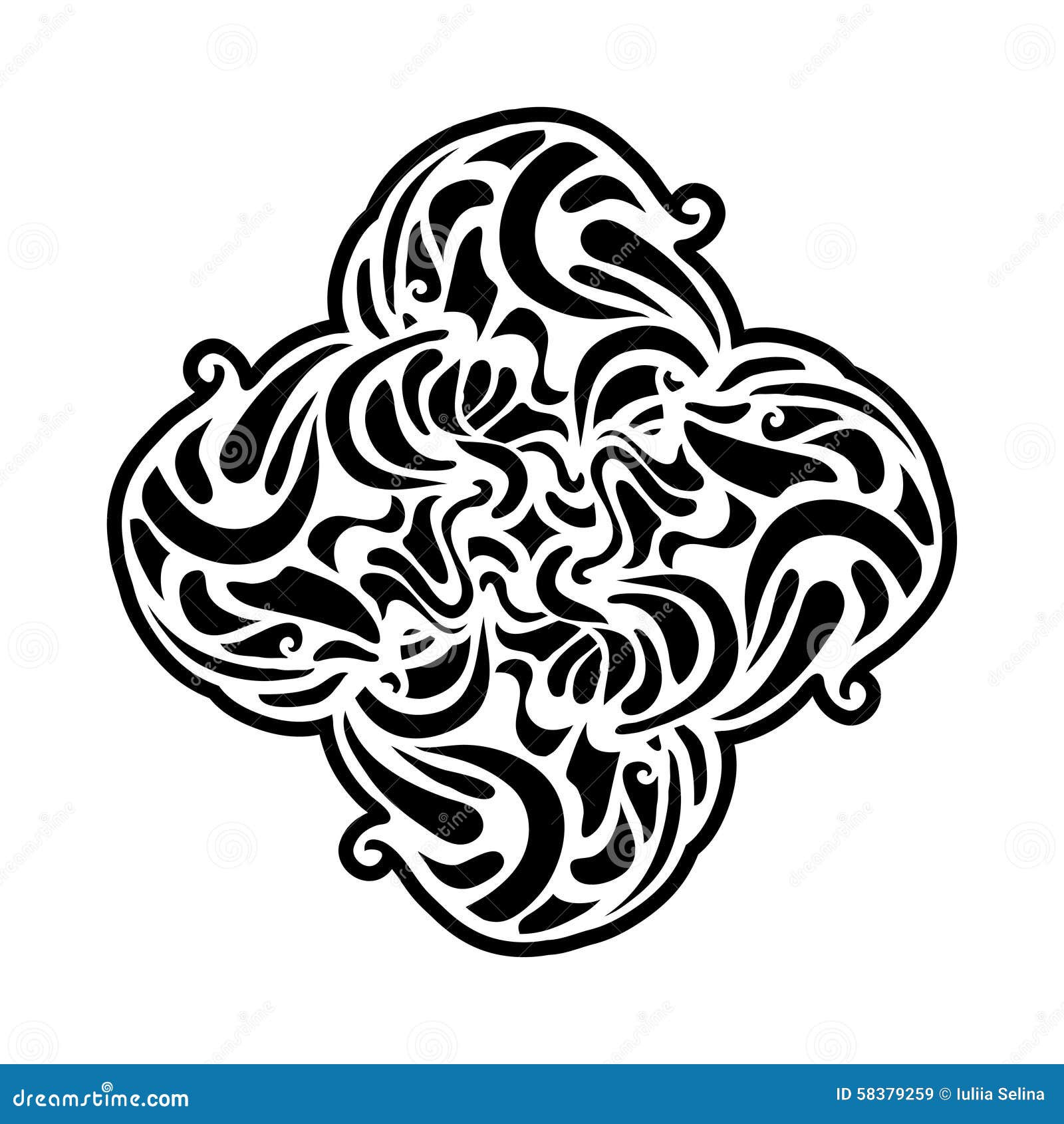 Ornamental stylized cross stock vector. Illustration of celtic - 58379259