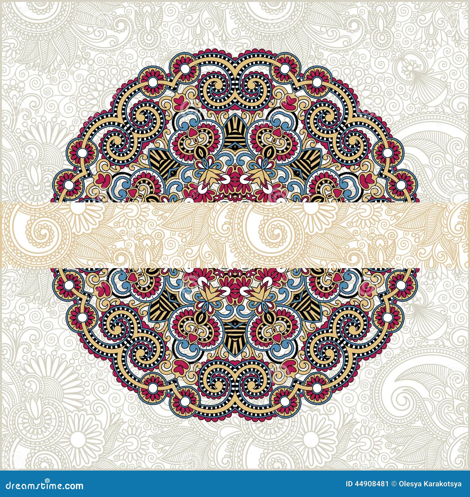 Ornamental template stock vector. Illustration of ornament - 44908481