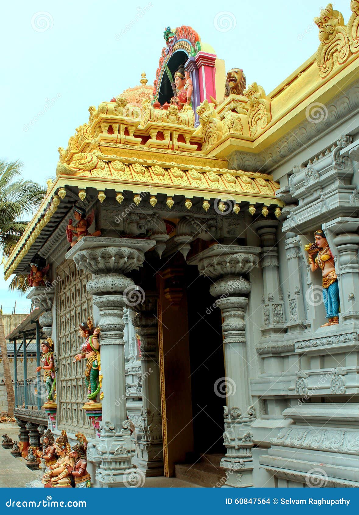 Ornamental temple facade stock photo. Image of animal - 60847564