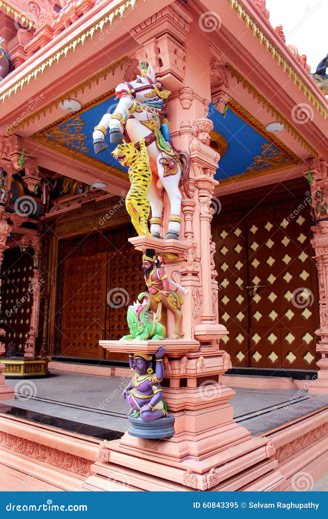 Ornamental temple pillar stock image. Image of entrance - 60843395