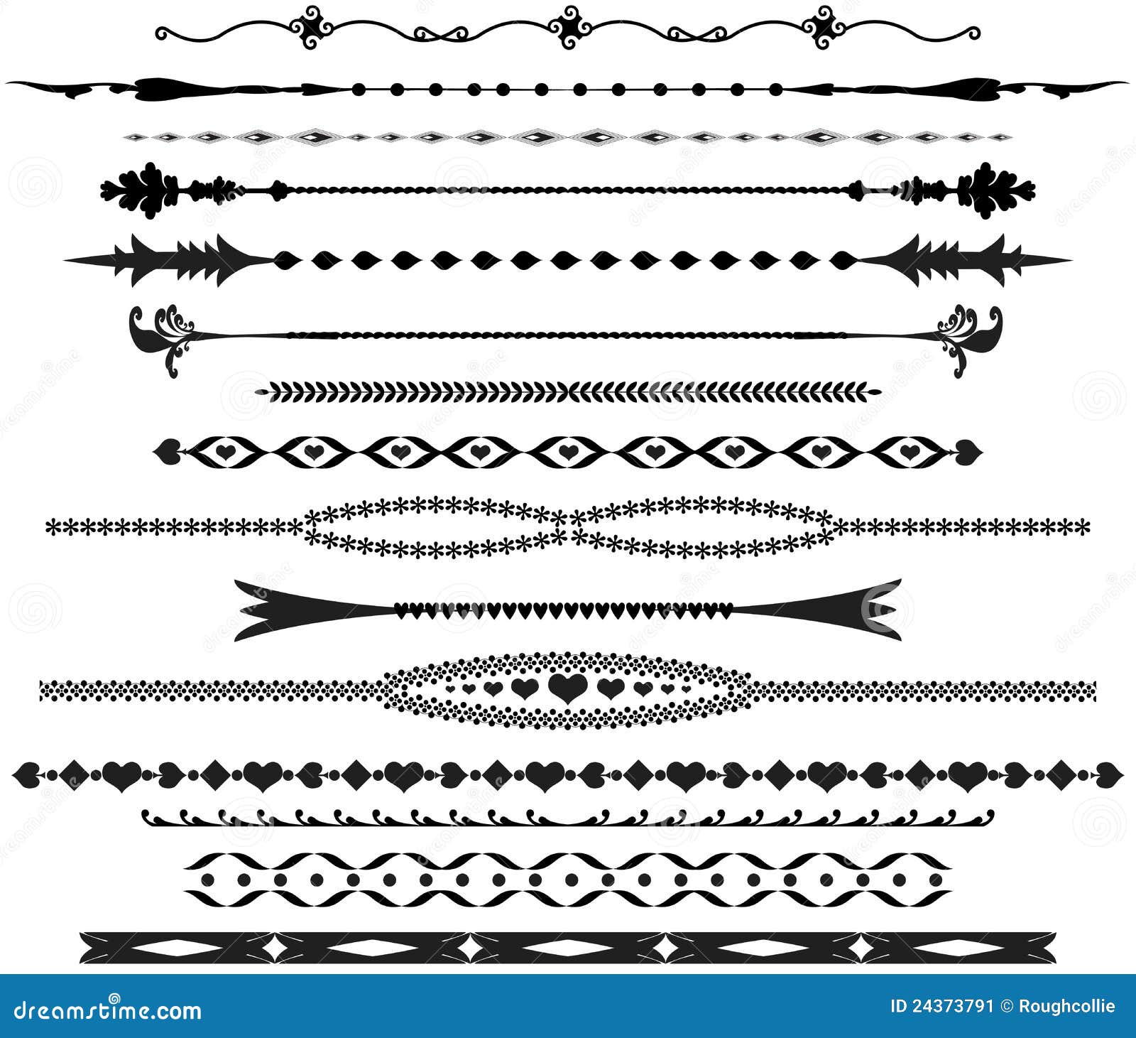 Ornamental Text Dividers stock illustration. Illustration of elaborate ...