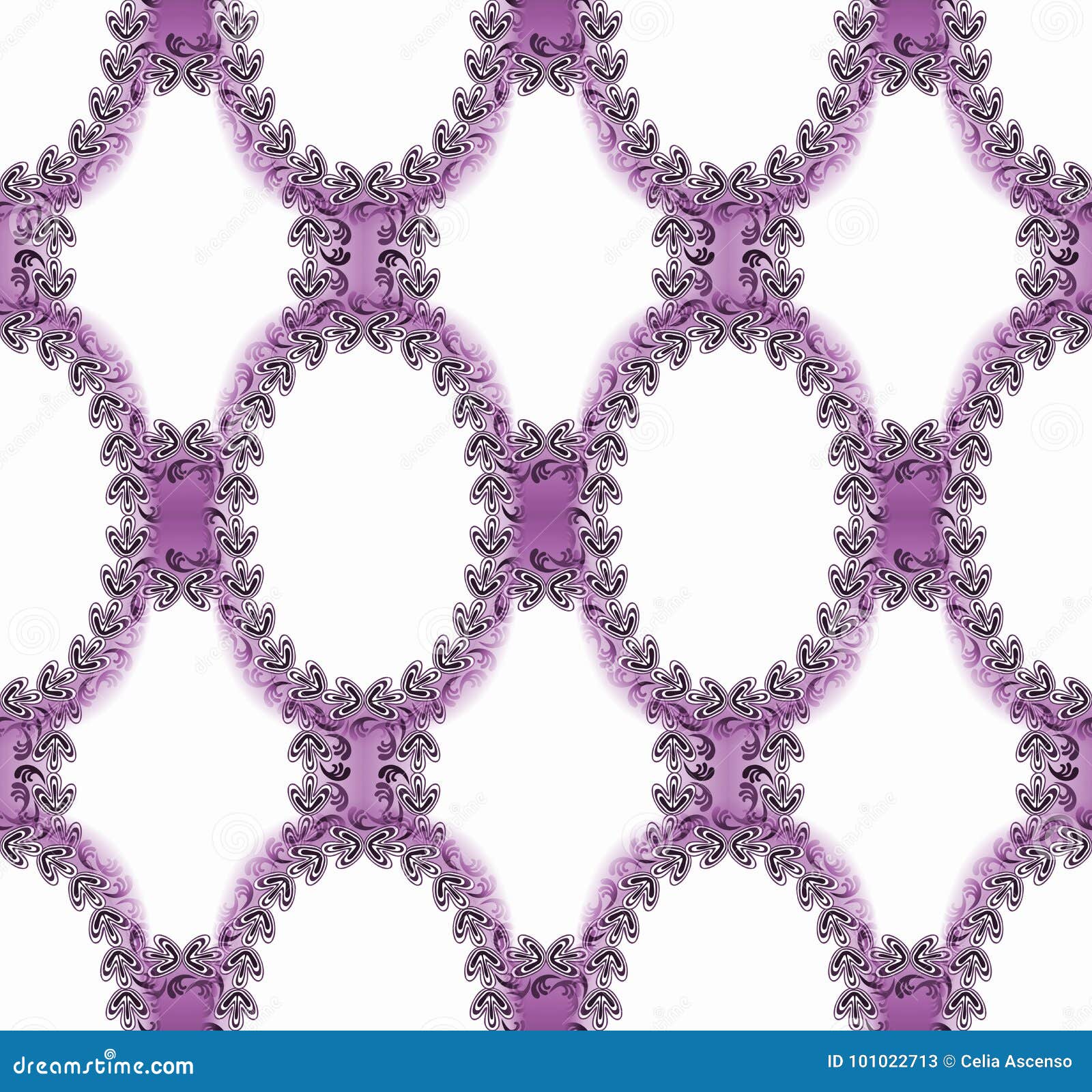 Ornamental Tile Oval Seamless Pattern Stock Illustration - Illustration ...