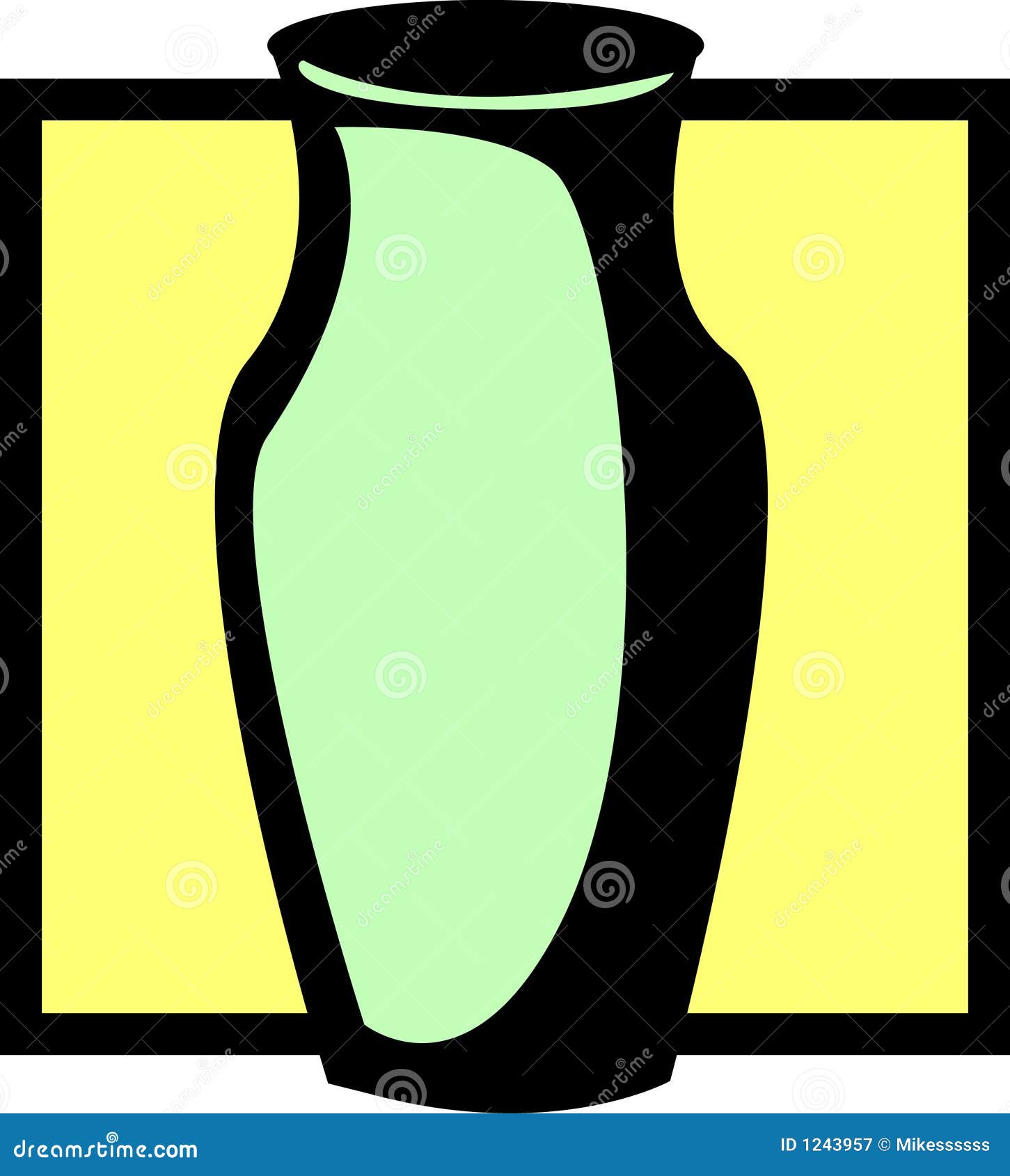 Ornamental Vase Vector Illustration Stock Vector - Illustration of ...