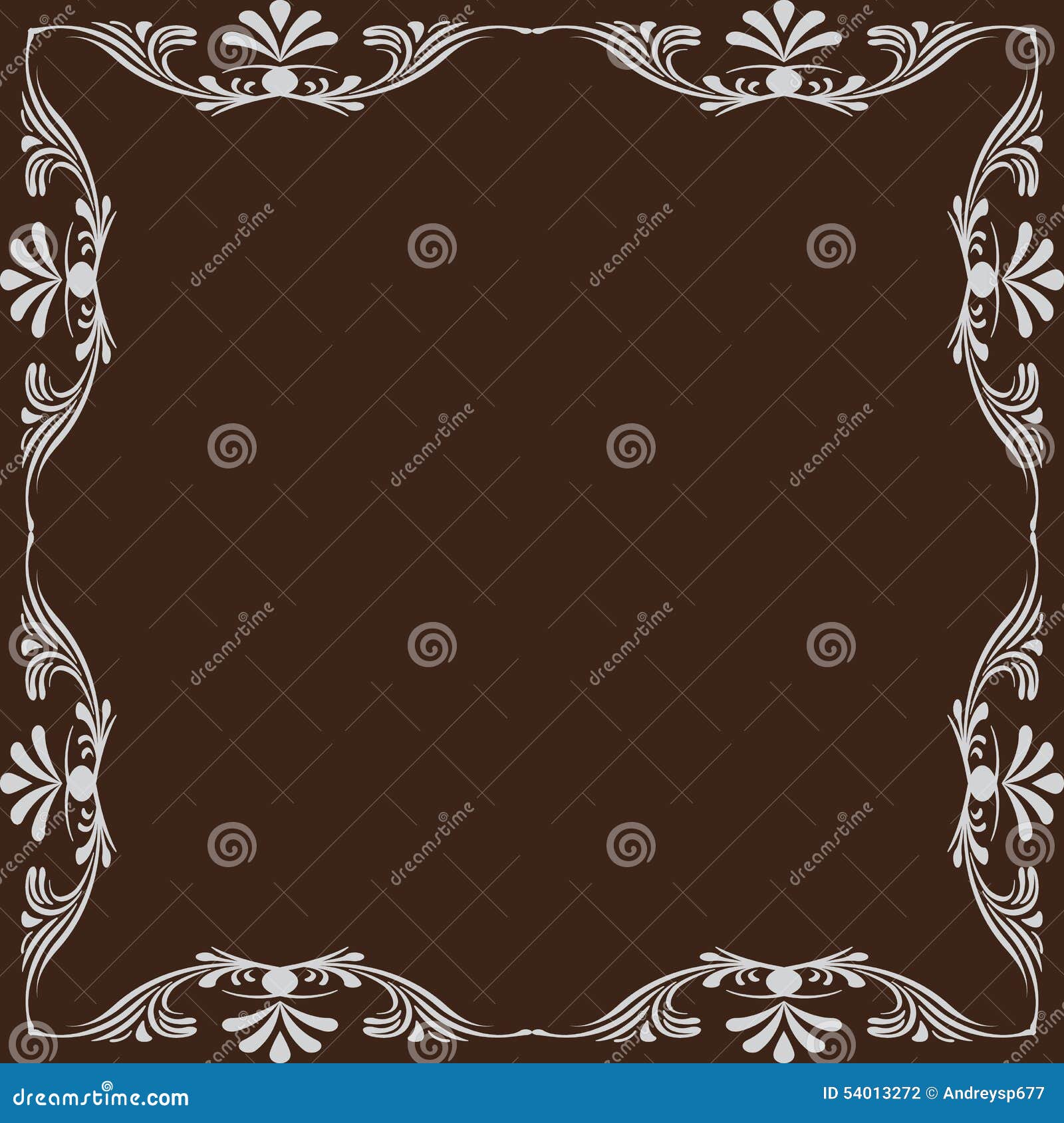 Ornamental vector frame. stock vector. Illustration of curl - 54013272