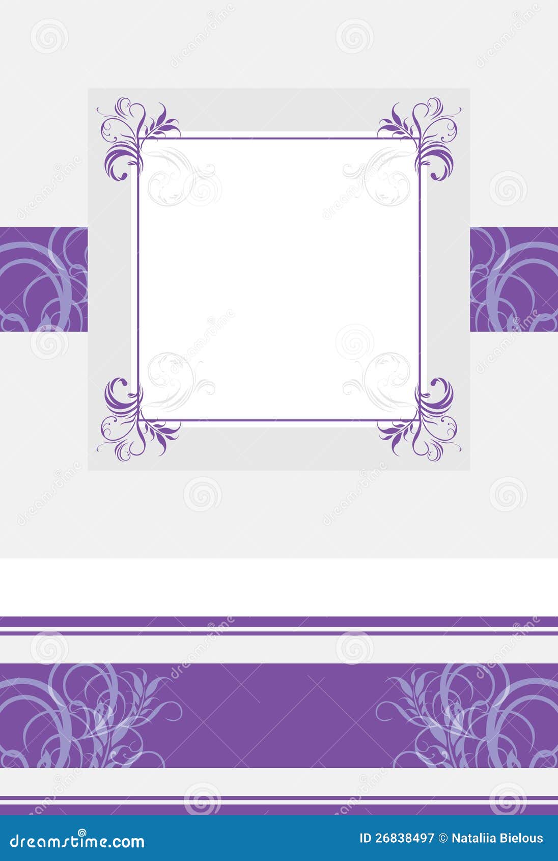 Ornamental Violet Frame and Border Stock Vector - Illustration of ...