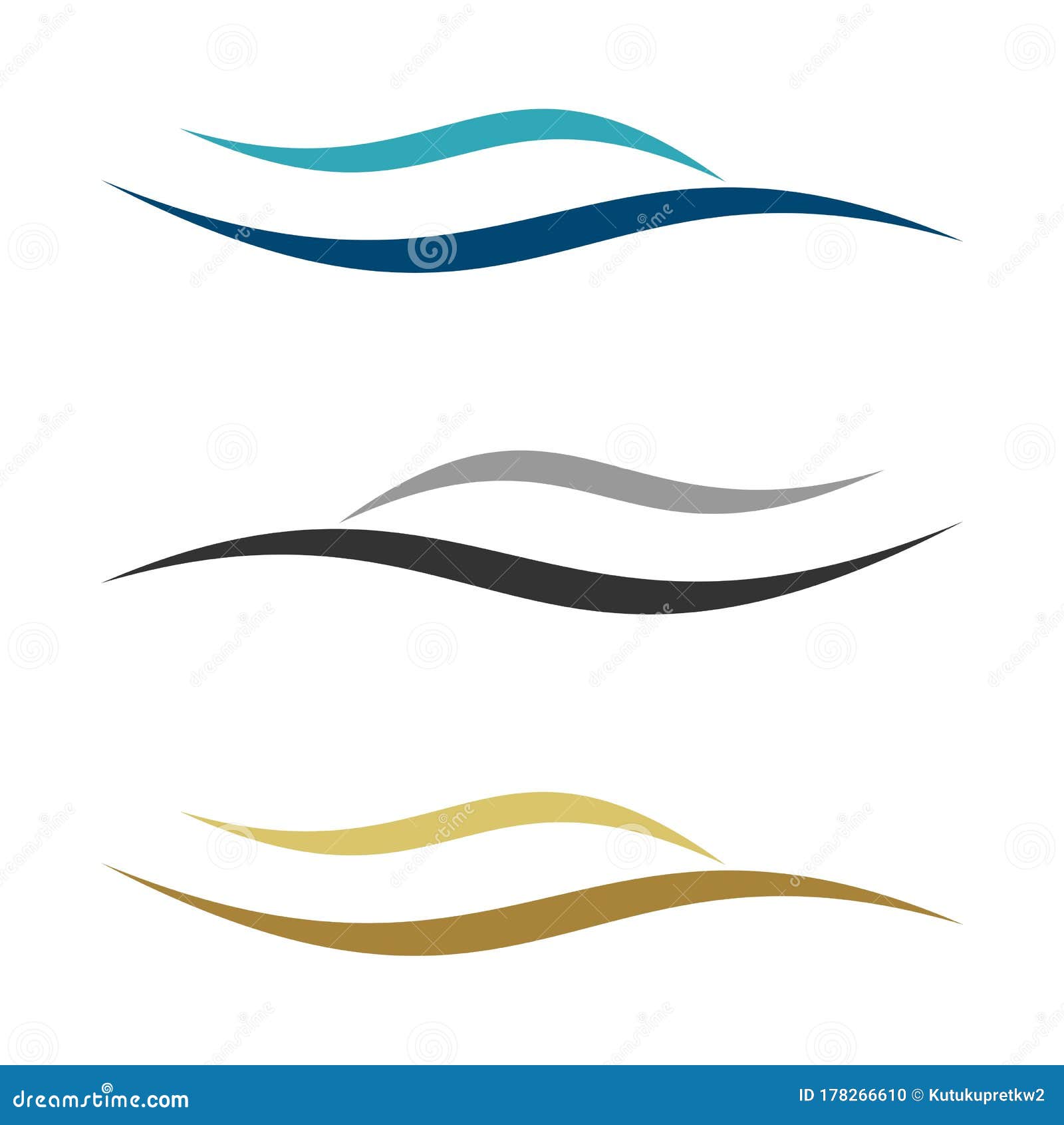 Ornamental Wave Line Logo Template Illustration Design. Vector EPS 10 ...