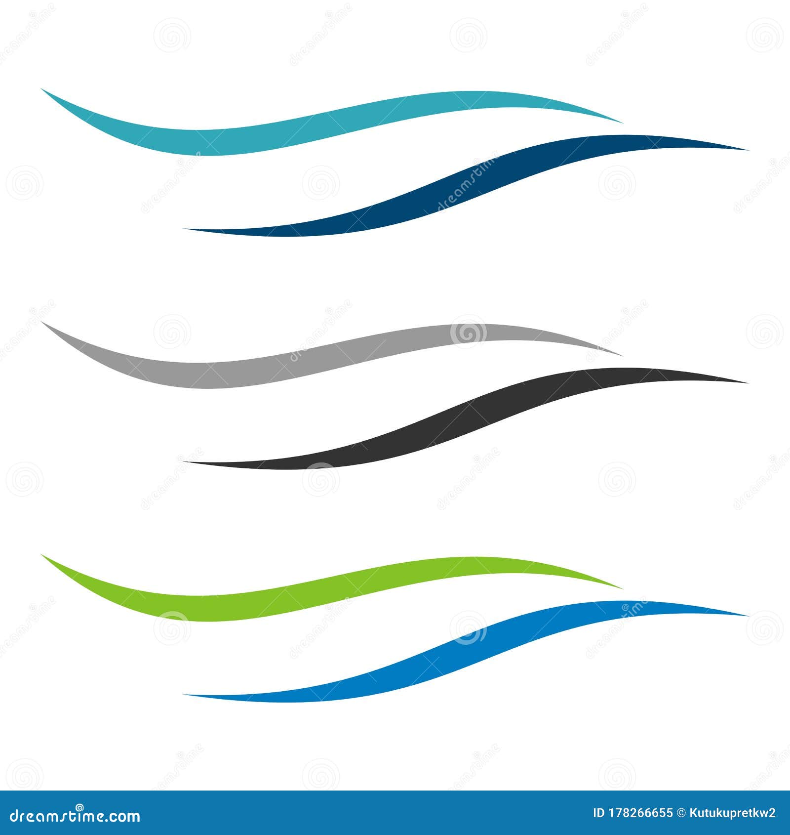 Ornamental Wave Line Logo Template Illustration Design. Vector EPS 10 ...