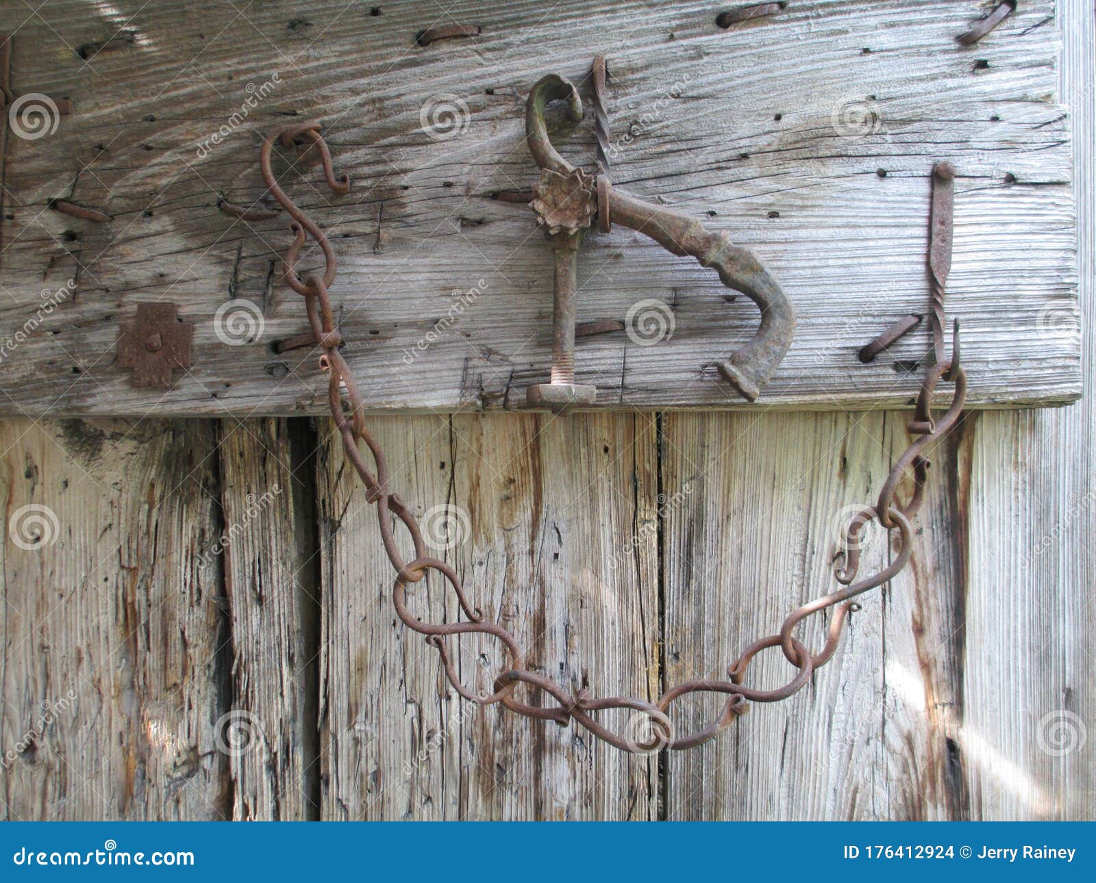 Ornamental Wrought Iron Chain Handmade Stock Photo - Image of iron ...