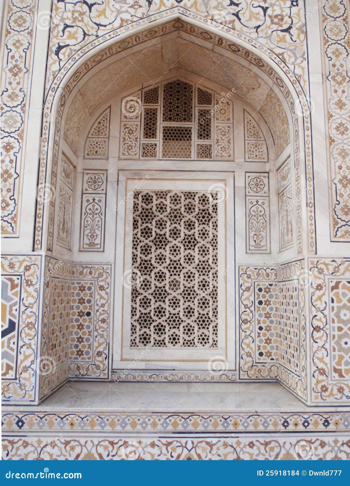 Ornamented Marble Window in Agra Stock Photo - Image of orient ...