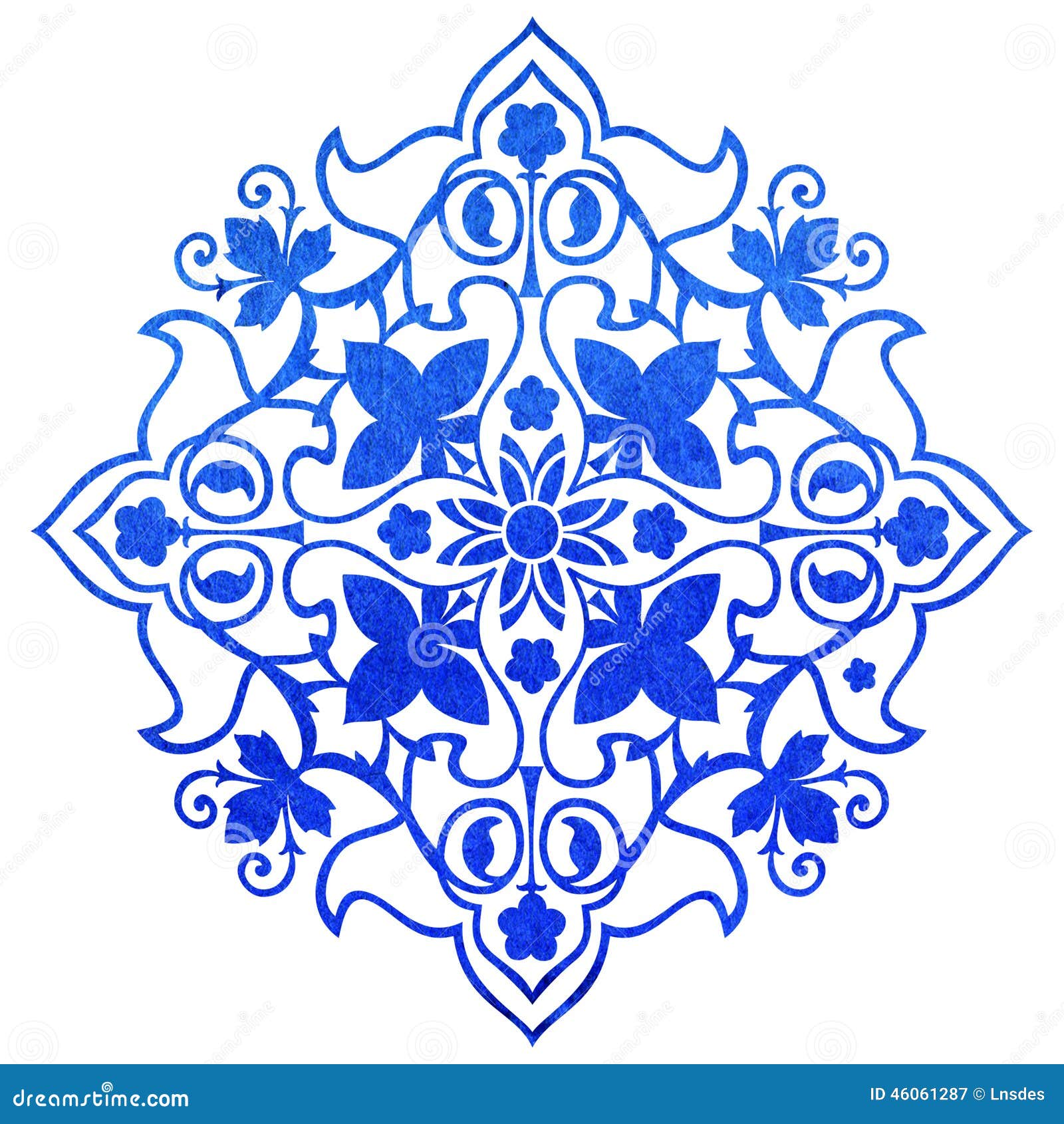 Ornamento adornado azul stock de ilustración. Ilustración de barroco ...