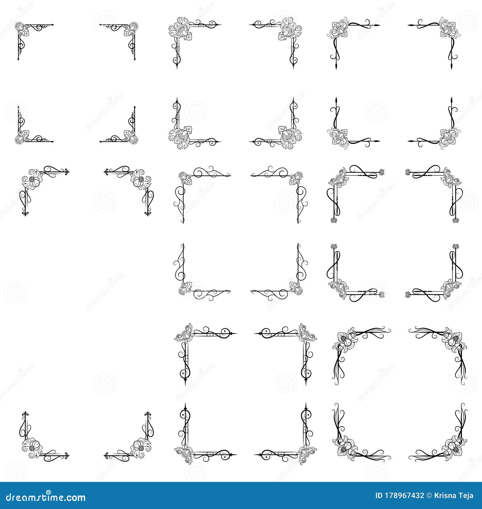 Ornaments Frames Separator Elements for Classic Vintage Wedding ...