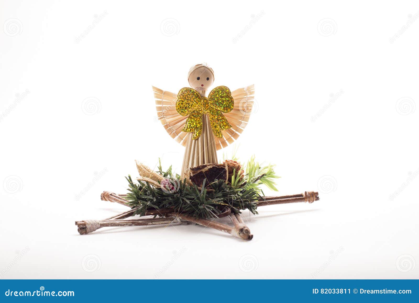 Ornaments Made of Straw in the Form of an Angel Stock Image - Image of ...