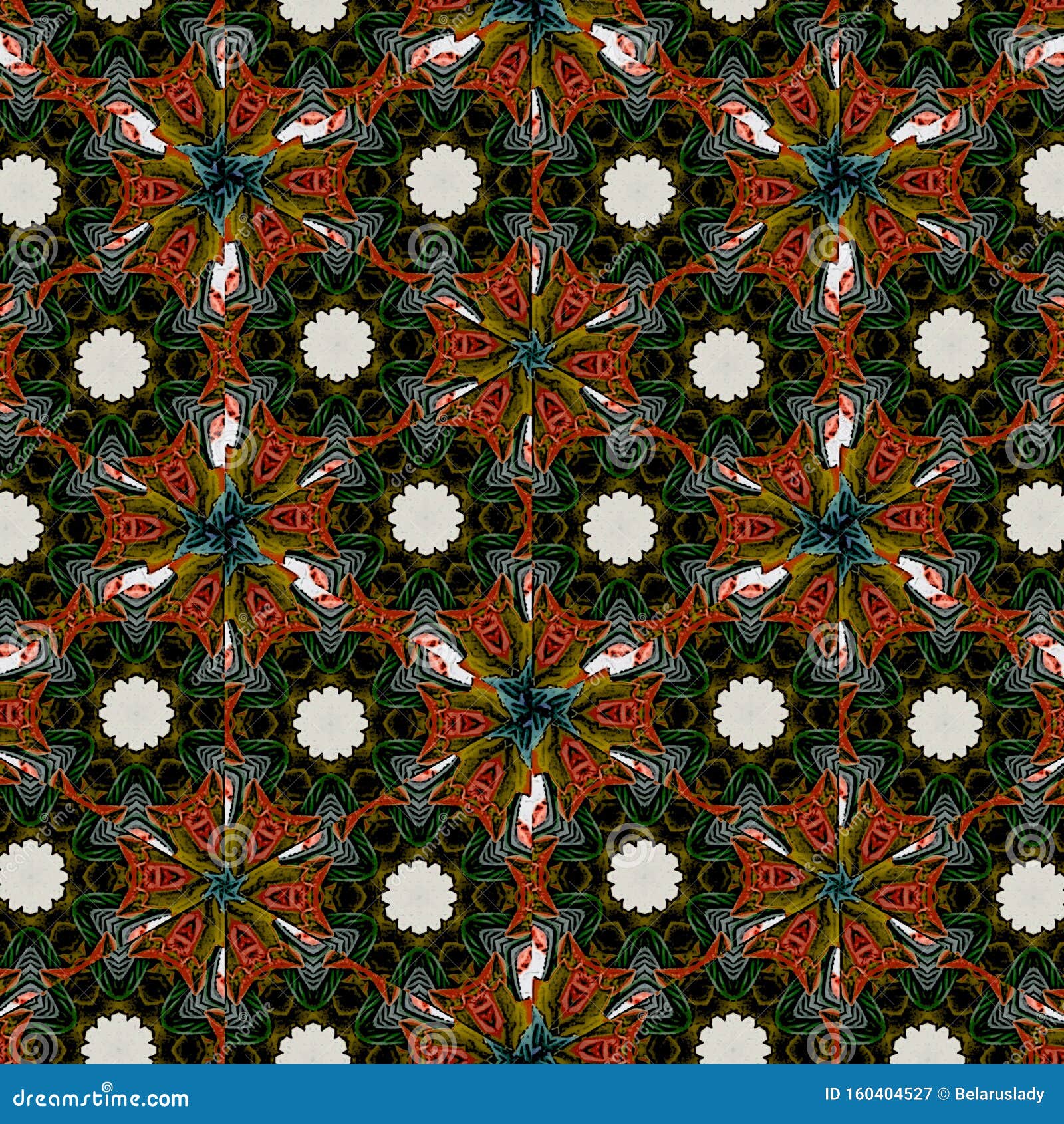 Ornar Padrão Hexagonal Com Elementos Mandala E Triângulos Imagem de ...