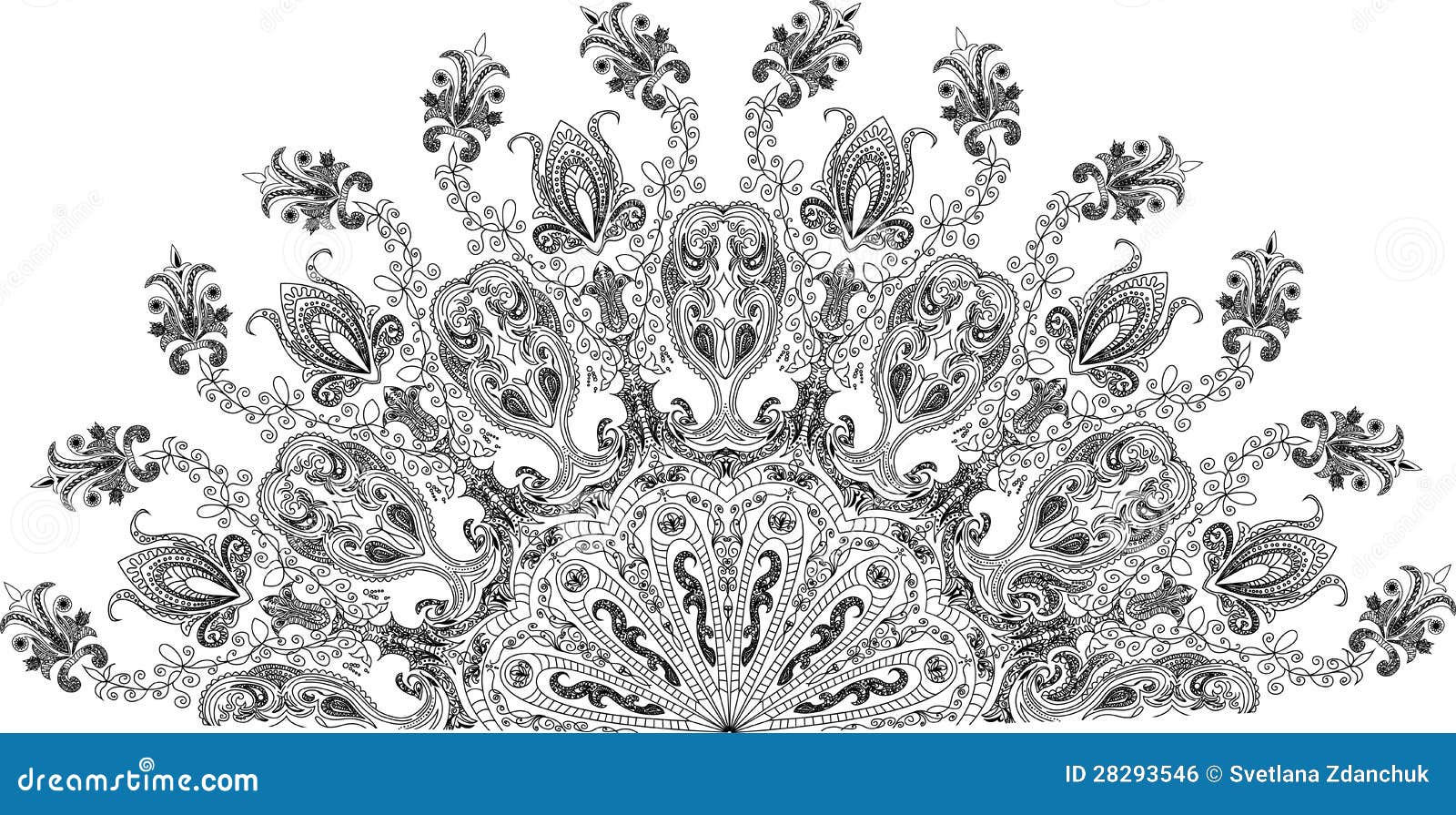 Ornate Abstract Silhouettes Stock Vector - Illustration of antique ...