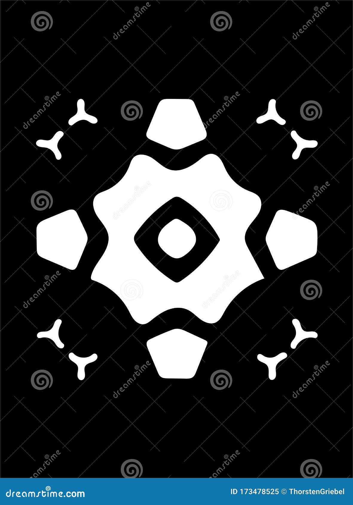White Symbol on Black Background Stock Illustration - Illustration of ...
