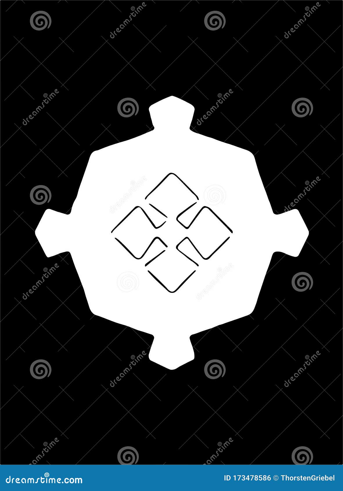 White Symbol on Black Background Stock Illustration - Illustration of ...