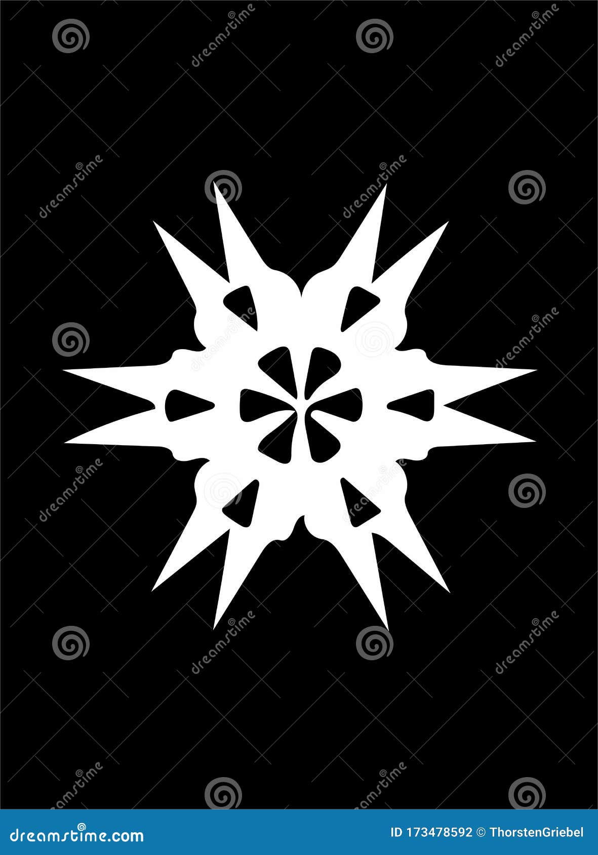 White Symbol on Black Background Stock Illustration - Illustration of ...