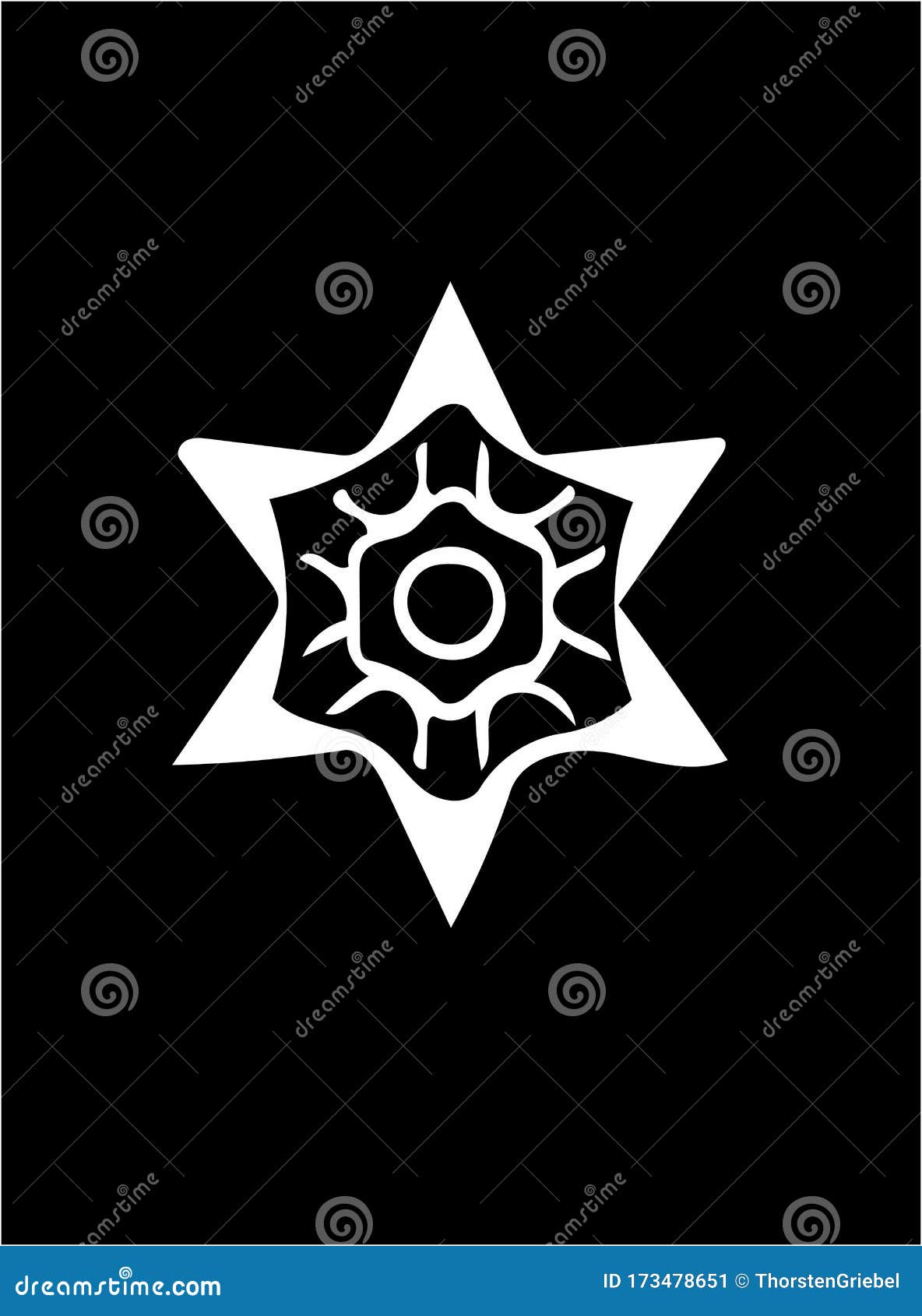 White Symbol on Black Background Stock Illustration - Illustration of ...
