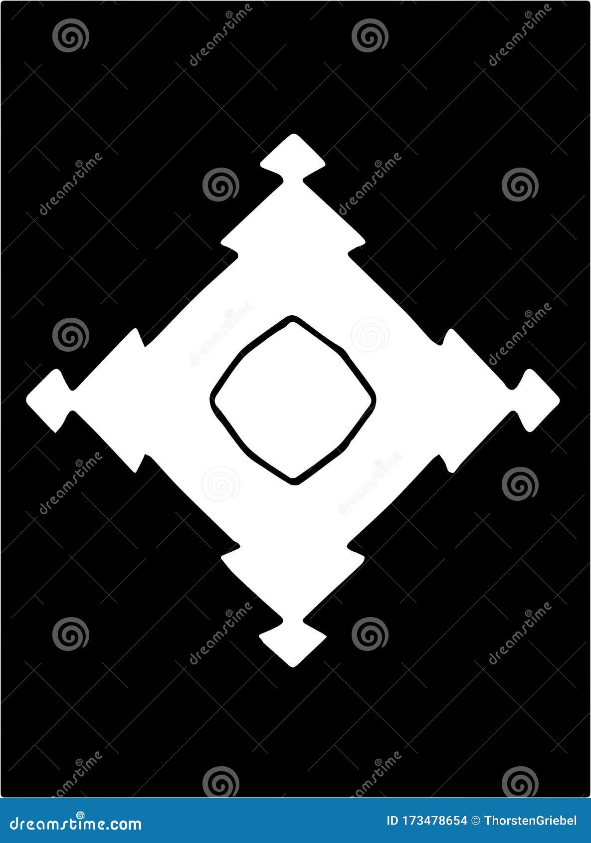 White Symbol on Black Background Stock Illustration - Illustration of ...