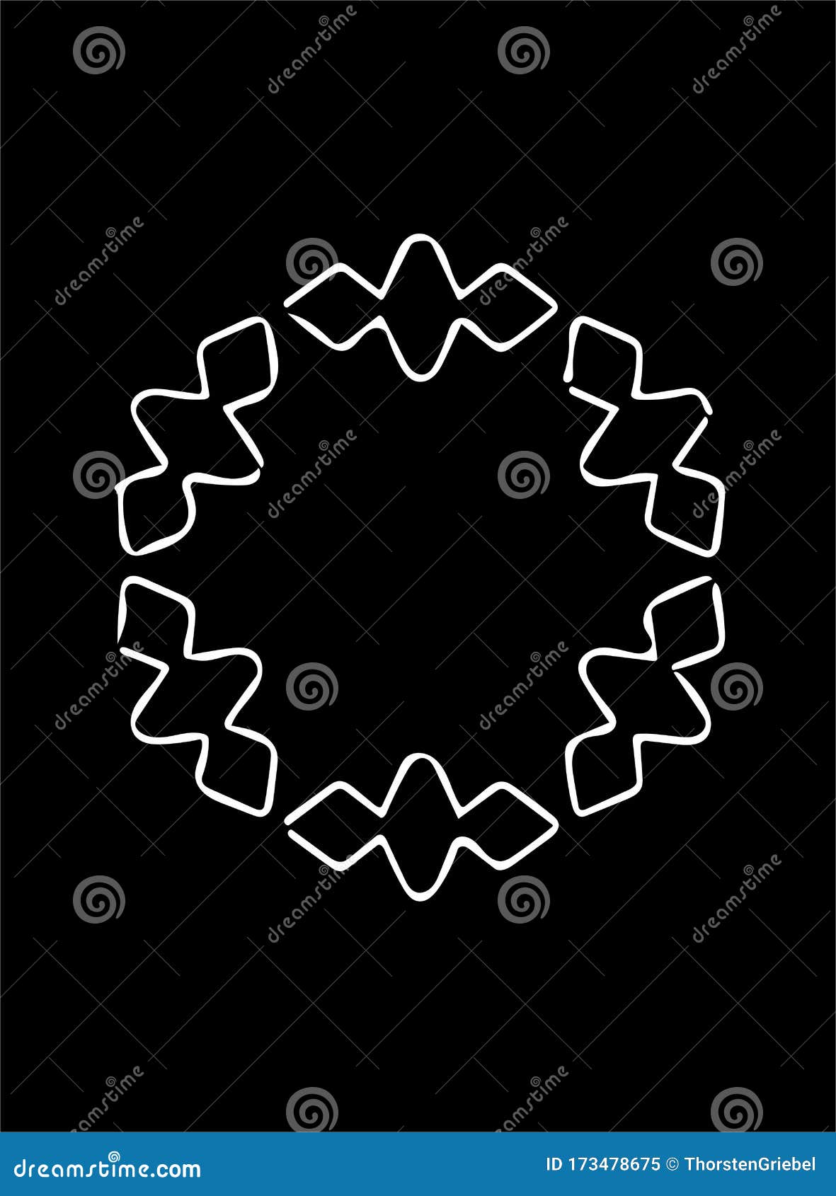 White Symbol on Black Background Stock Illustration - Illustration of ...