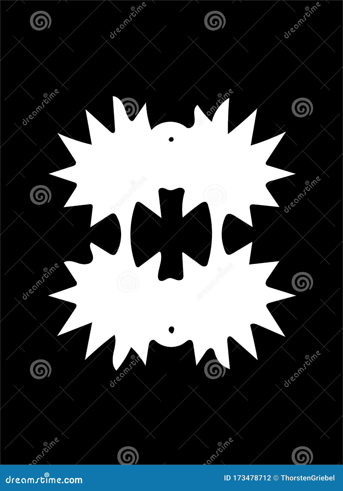 White Symbol on Black Background Stock Illustration - Illustration of ...