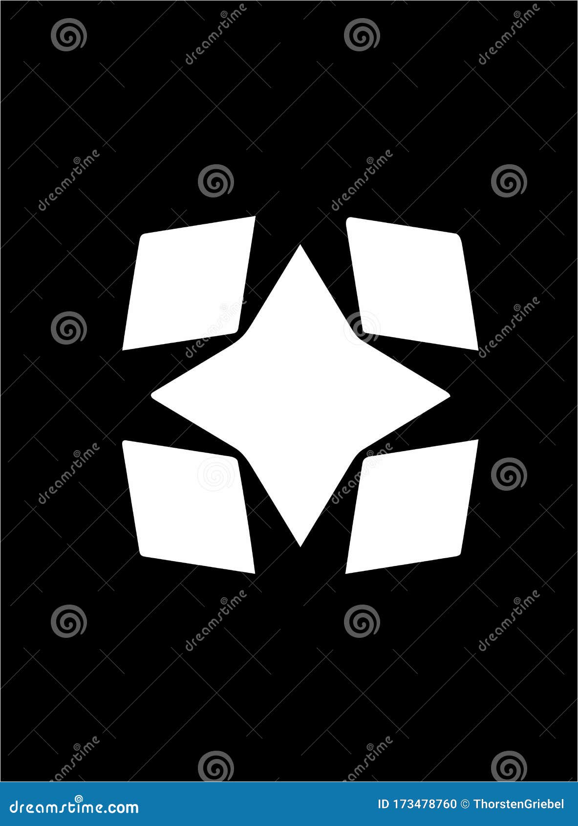 White Symbol on Black Background Stock Illustration - Illustration of ...
