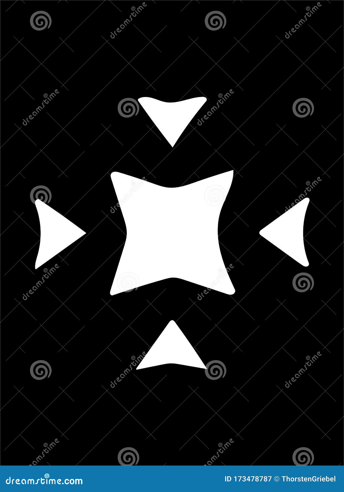 White Symbol on Black Background Stock Illustration - Illustration of ...