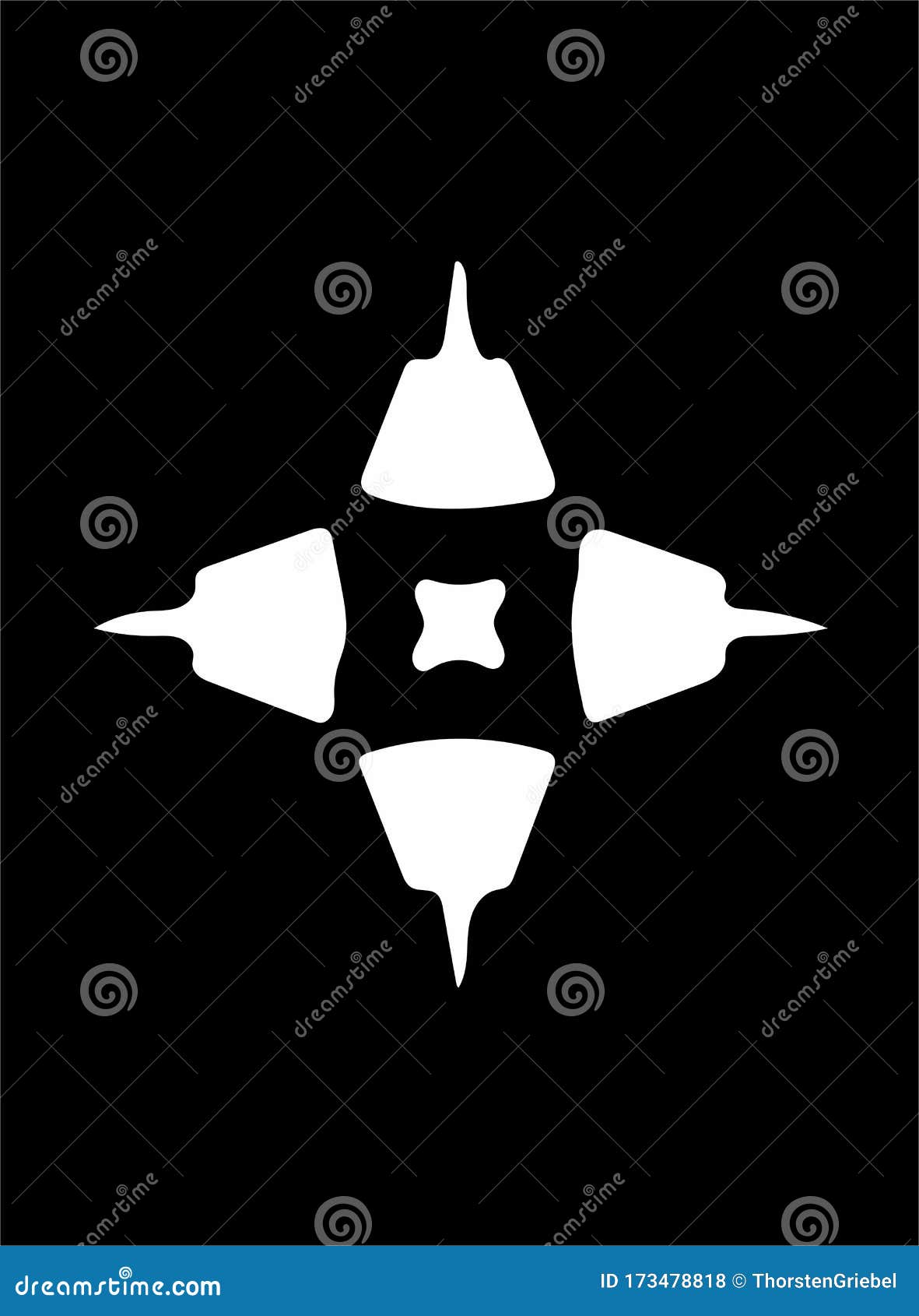 White Symbol on Black Background Stock Illustration - Illustration of ...