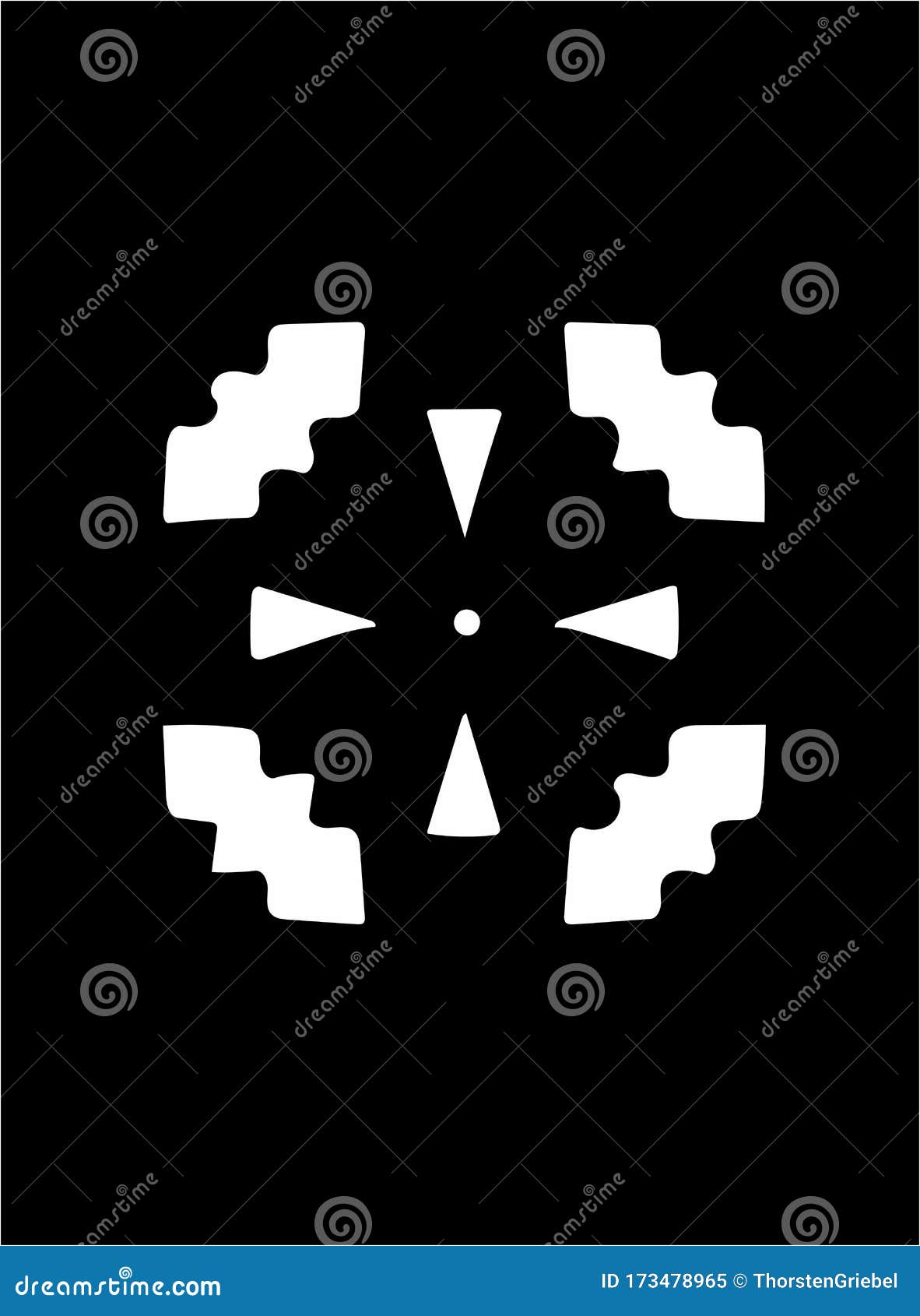 White Symbol on Black Background Stock Illustration - Illustration of ...