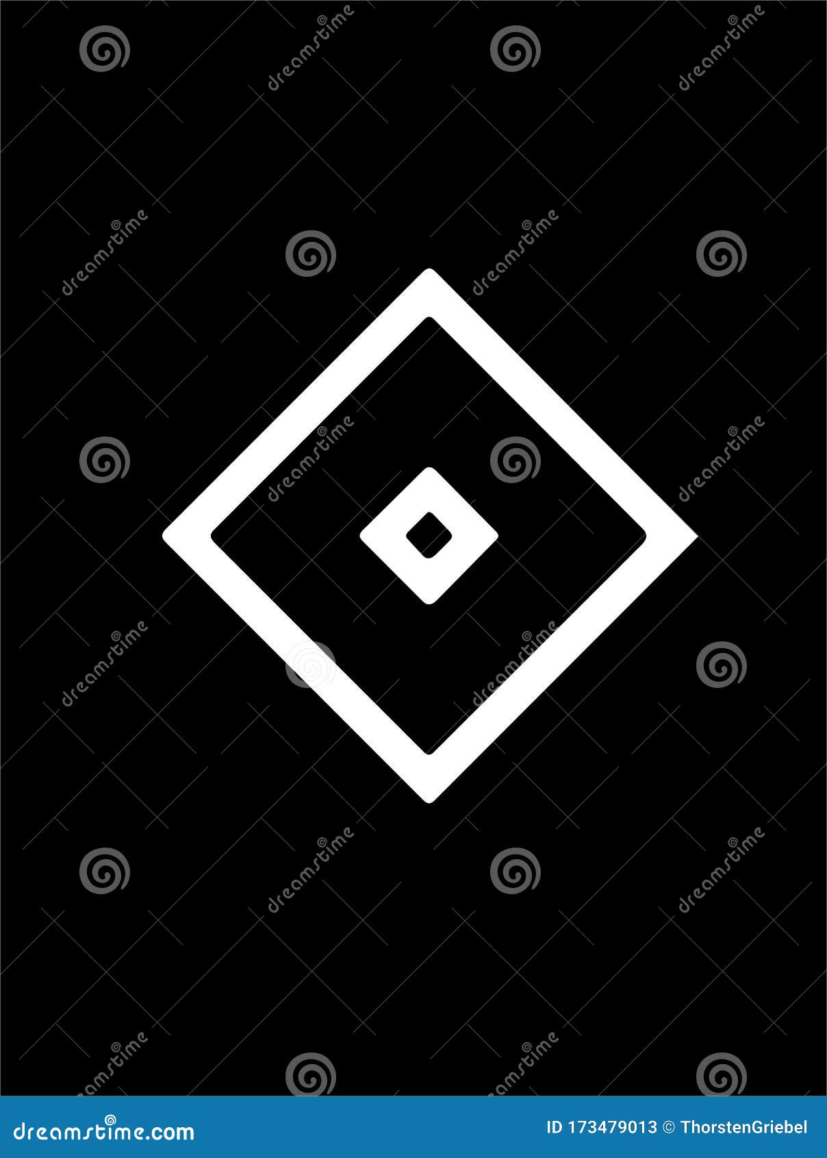 White Symbol on Black Background Stock Illustration - Illustration of ...