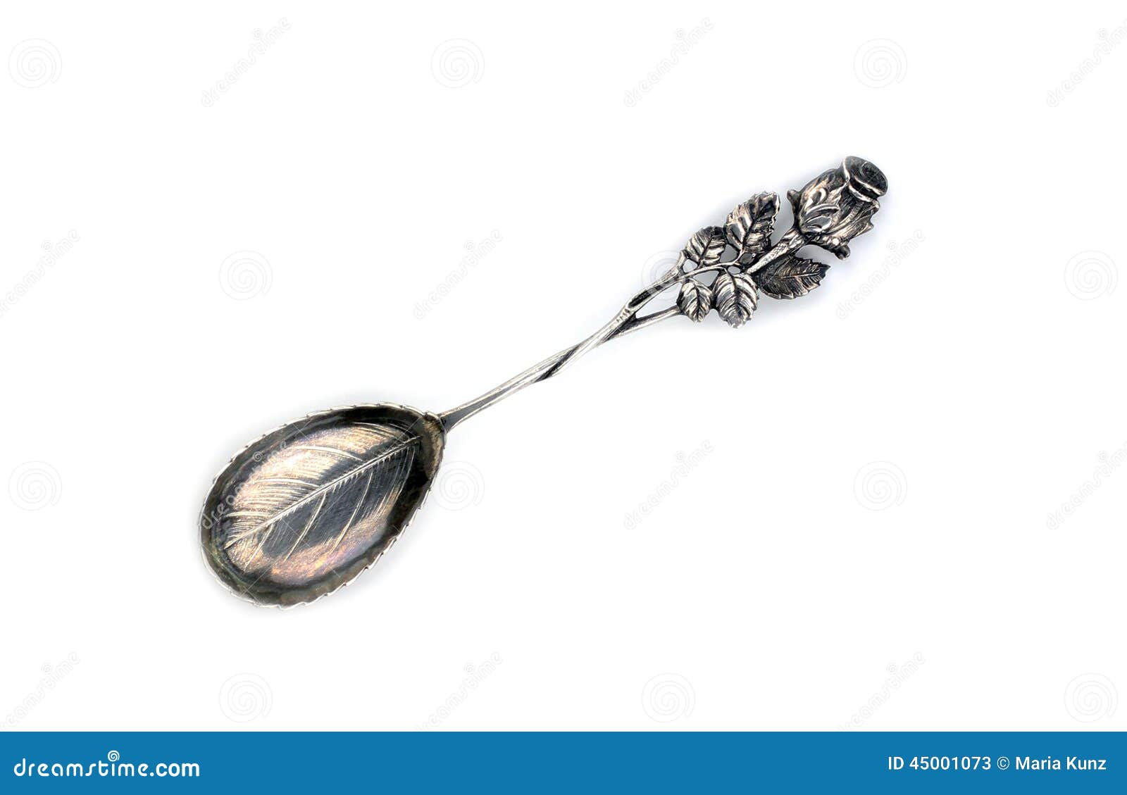Ornate antique teaspoon stock image. Image of steel, spoon - 45001073