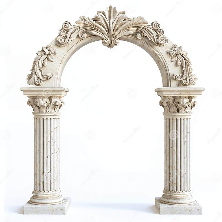 Ornate Architectural Archway Featuring Decorative Elements and Columns ...
