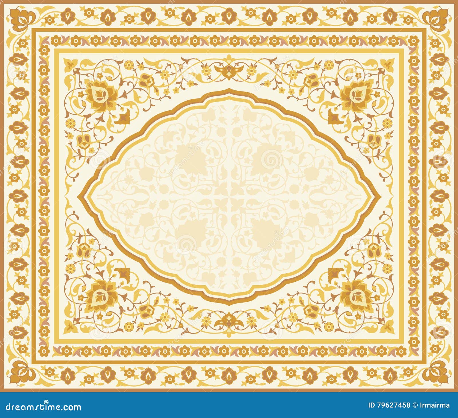 Ornate Background in Eastern Style Stock Vector - Illustration of gold ...