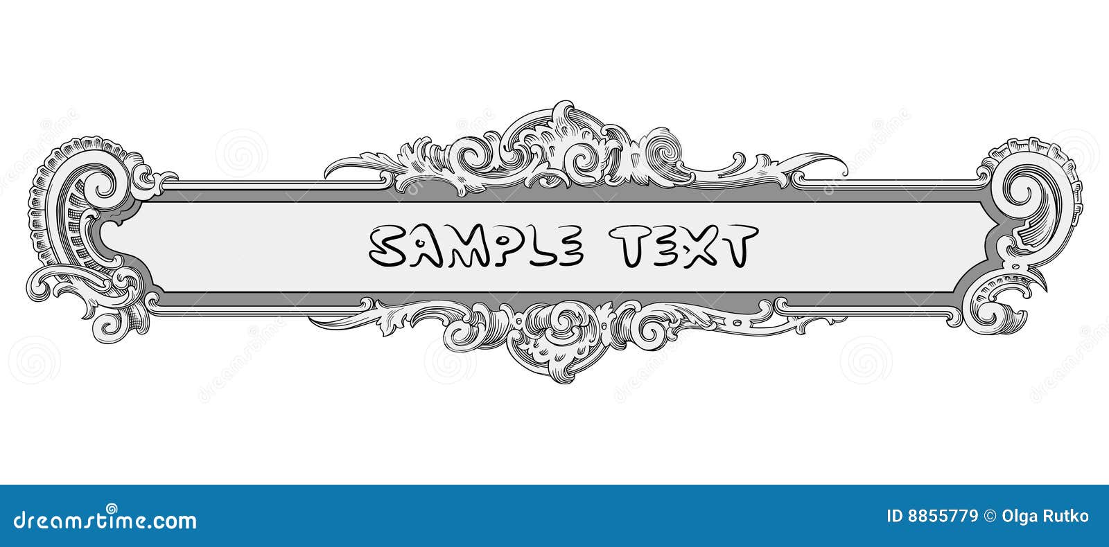 Ornate banner vector stock vector. Illustration of banner - 8855779