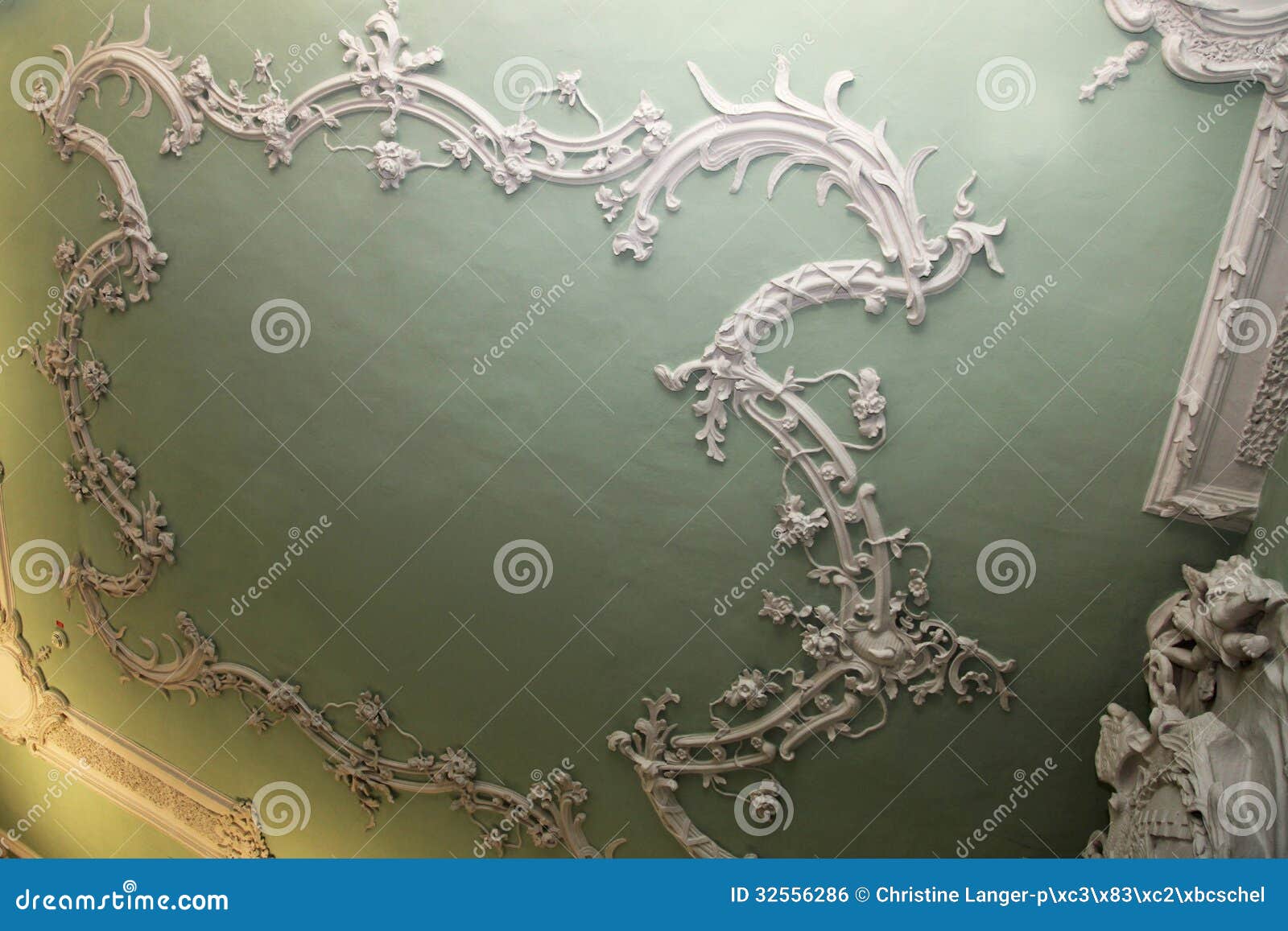 Ornate baroque ceiling stock photo. Image of ornate, house - 32556286