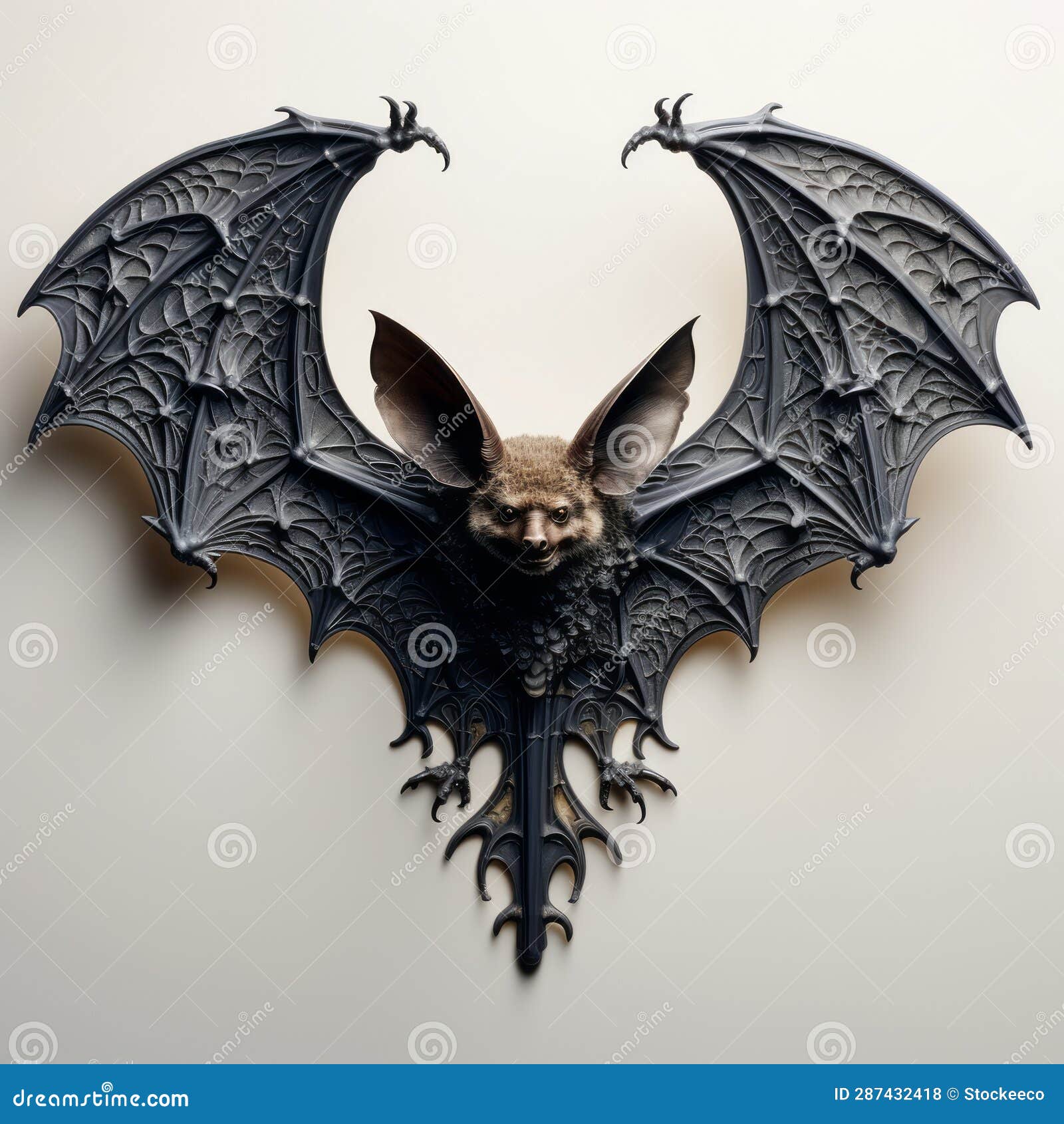 Ornate Bat Sculpture: a Realistic yet Stylized Masterpiece Stock ...